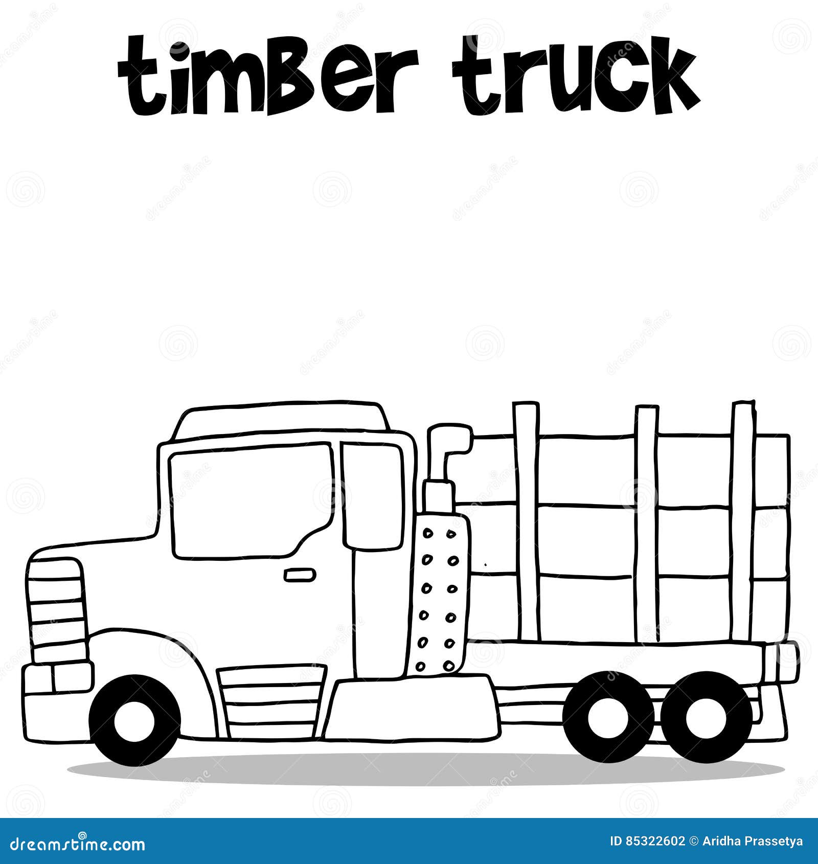 Timber Truck Transportation Vector Art Stock Vector - Illustration of ...