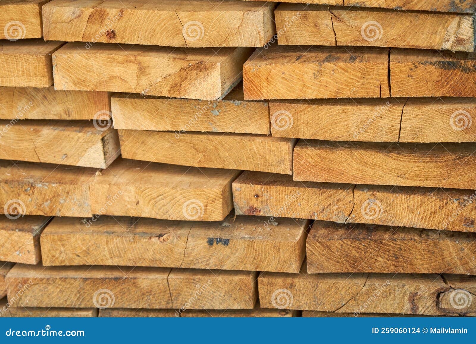 Timber Warehouse, Flat Boards Stacked in a Row Stock Photo - Image of ...