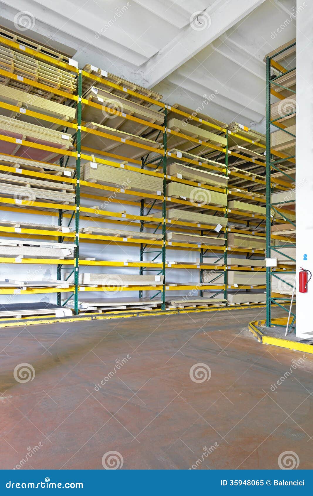 Timber warehouse stock image. Image of storage, center - 35948065
