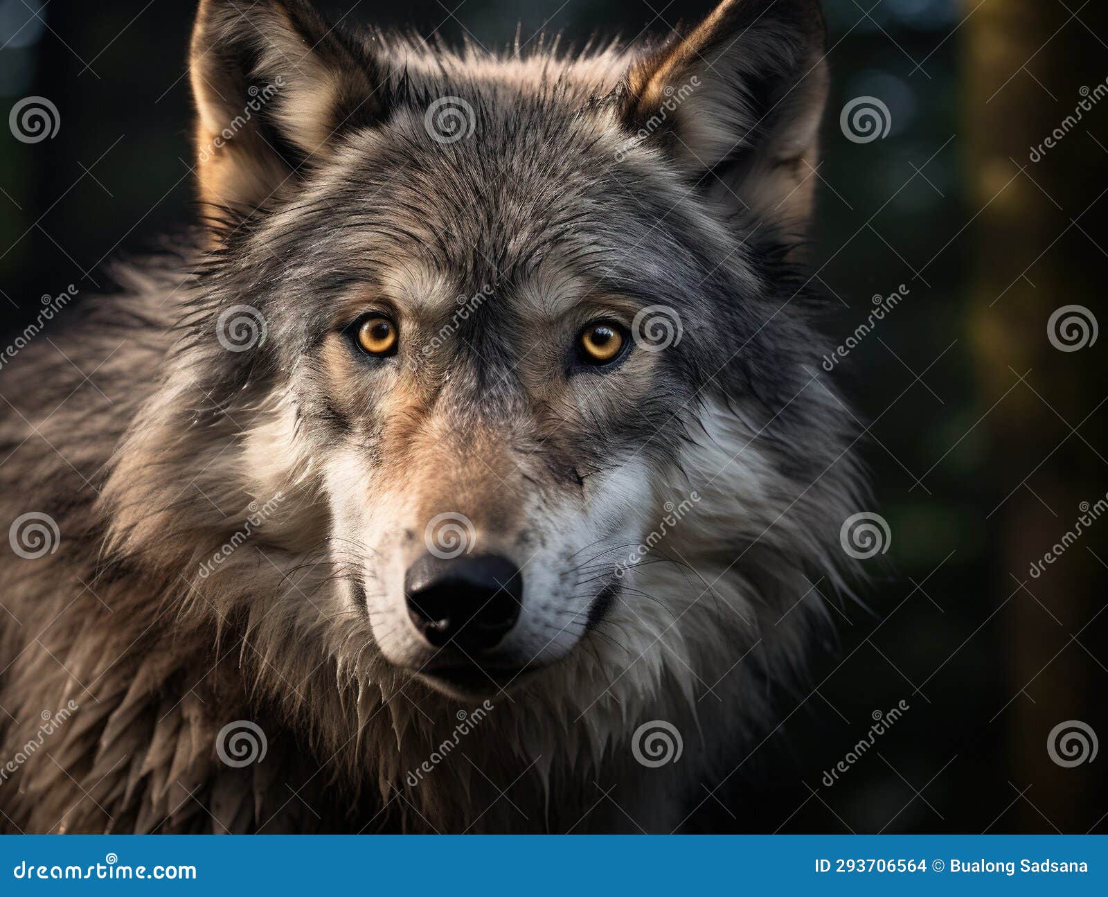 Timber Wolf Stare stock illustration. Illustration of critter - 293706564