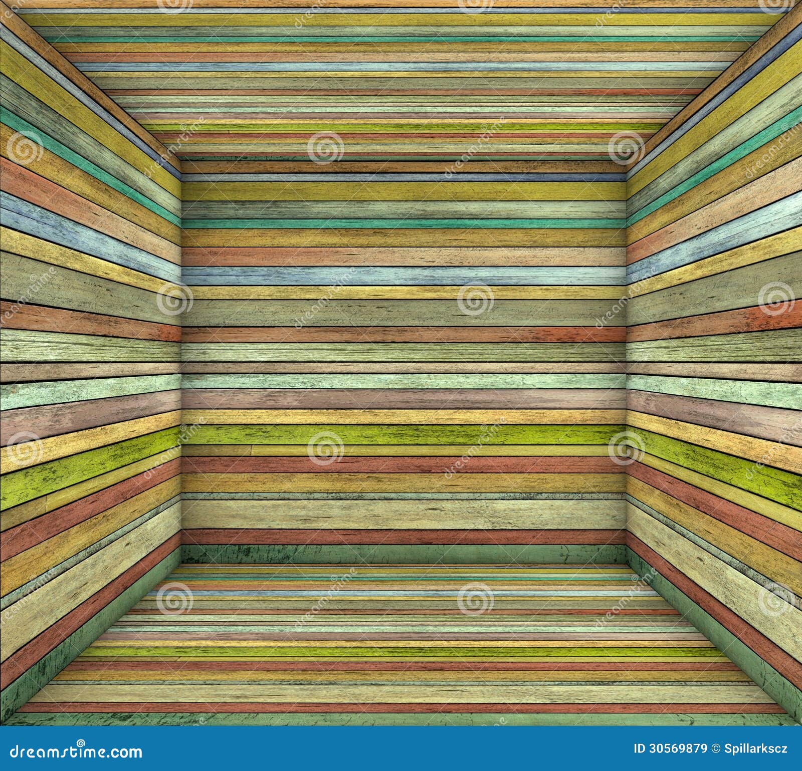 Timber Wood Multiple Color Plank Square Empty Space Stock Illustration ...