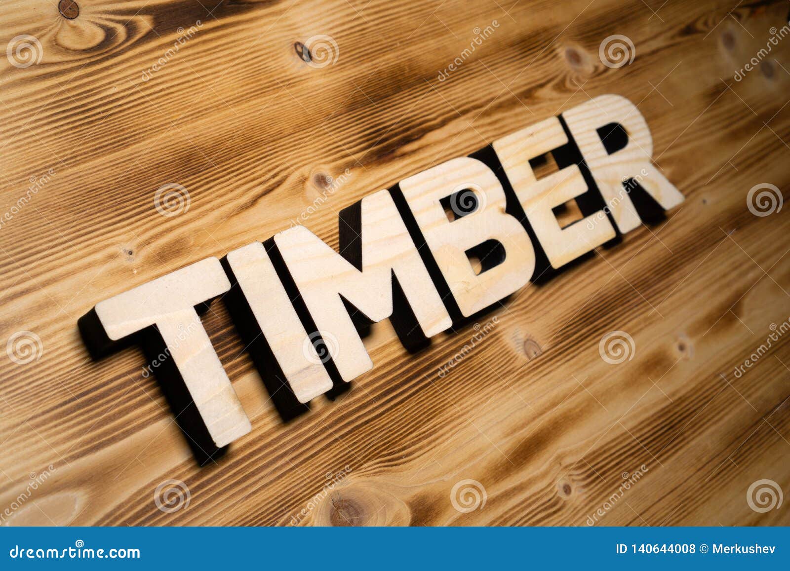 TIMBER Word Made with Building Blocks on Wooden Board Stock Photo ...