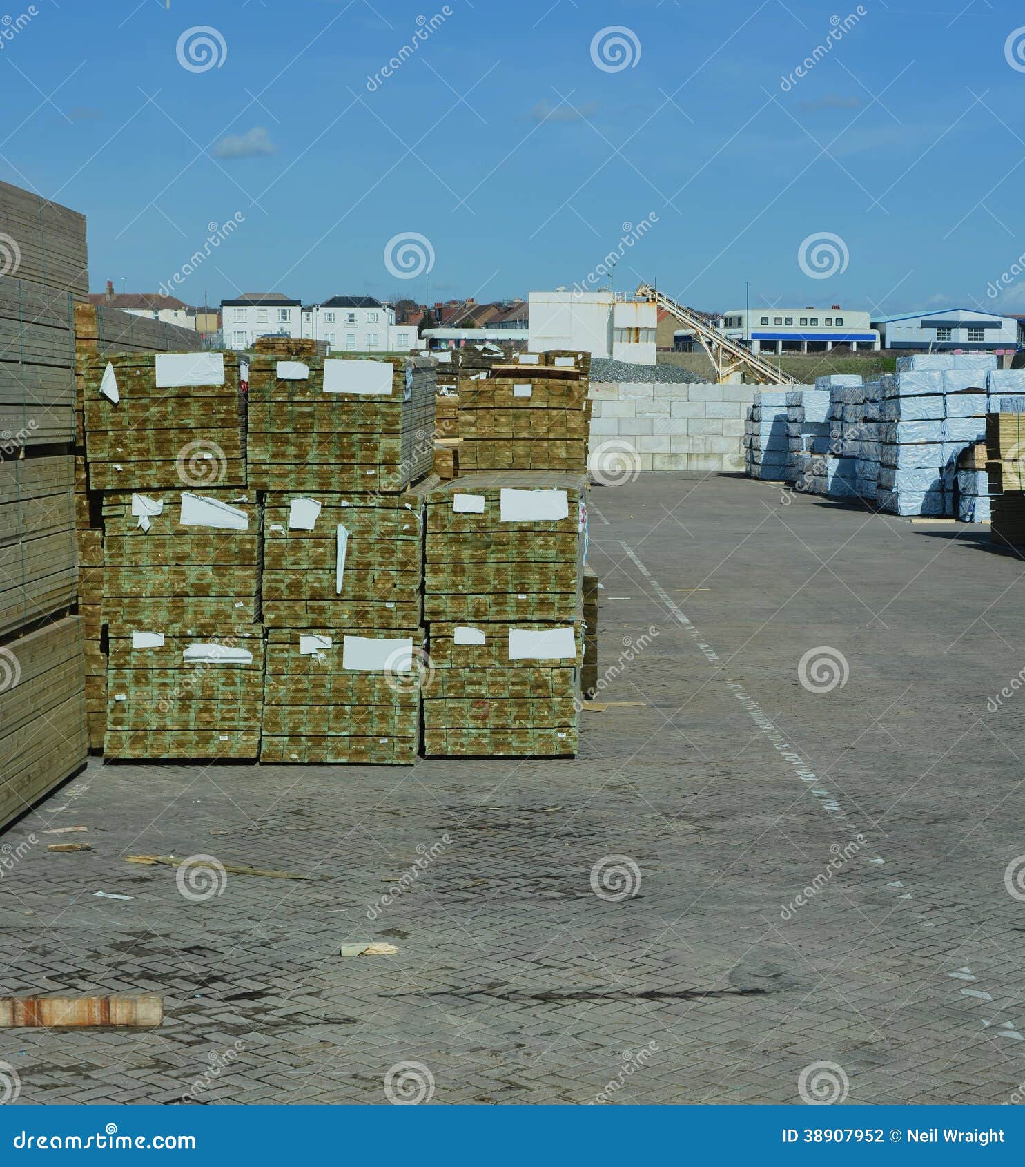 Timber yard dockside stock photo. Image of wood, transportation - 38907952