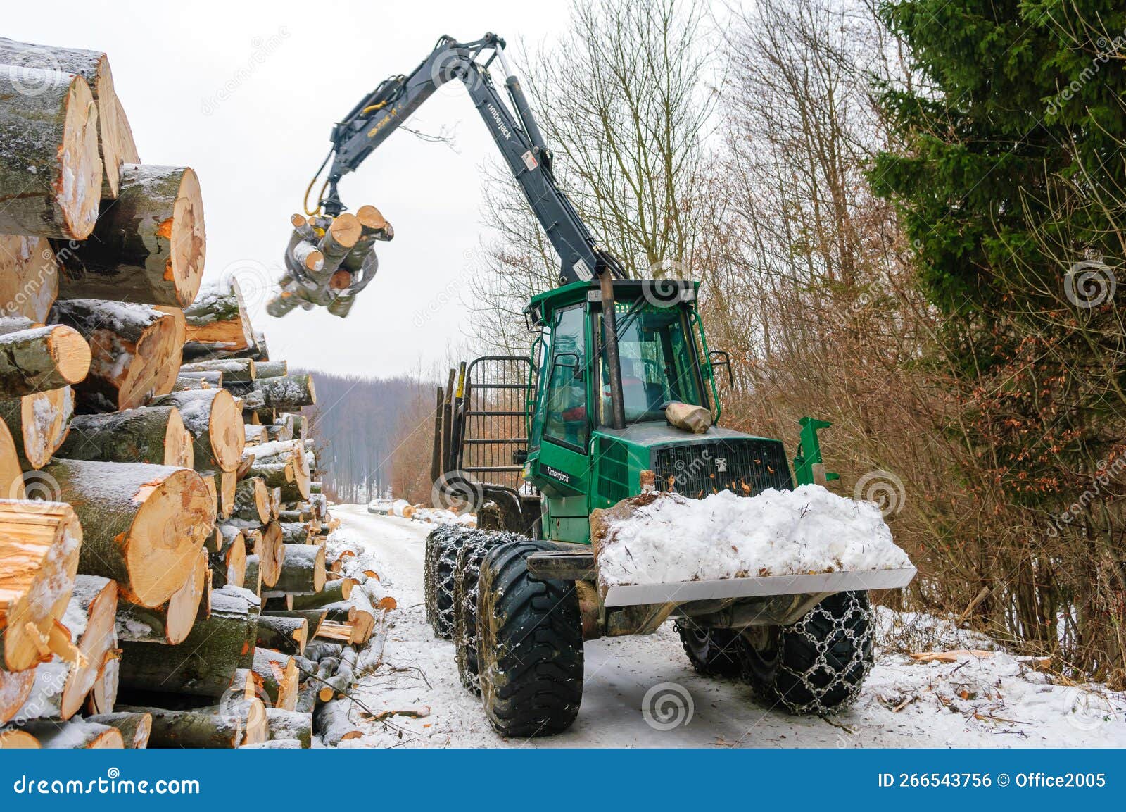 Timberjack Forest Machin in a Forest in Austria Editorial Photo - Image ...