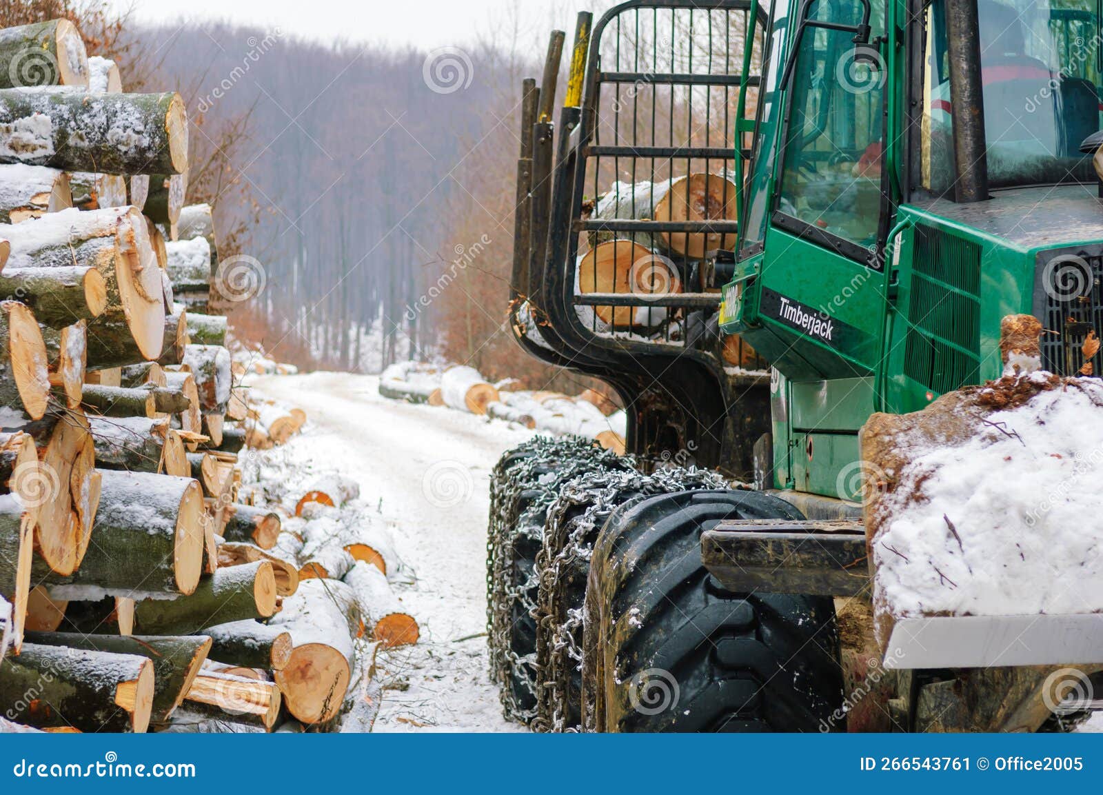 Timberjack Forest Machin in a Forest in Austria Editorial Photo - Image ...