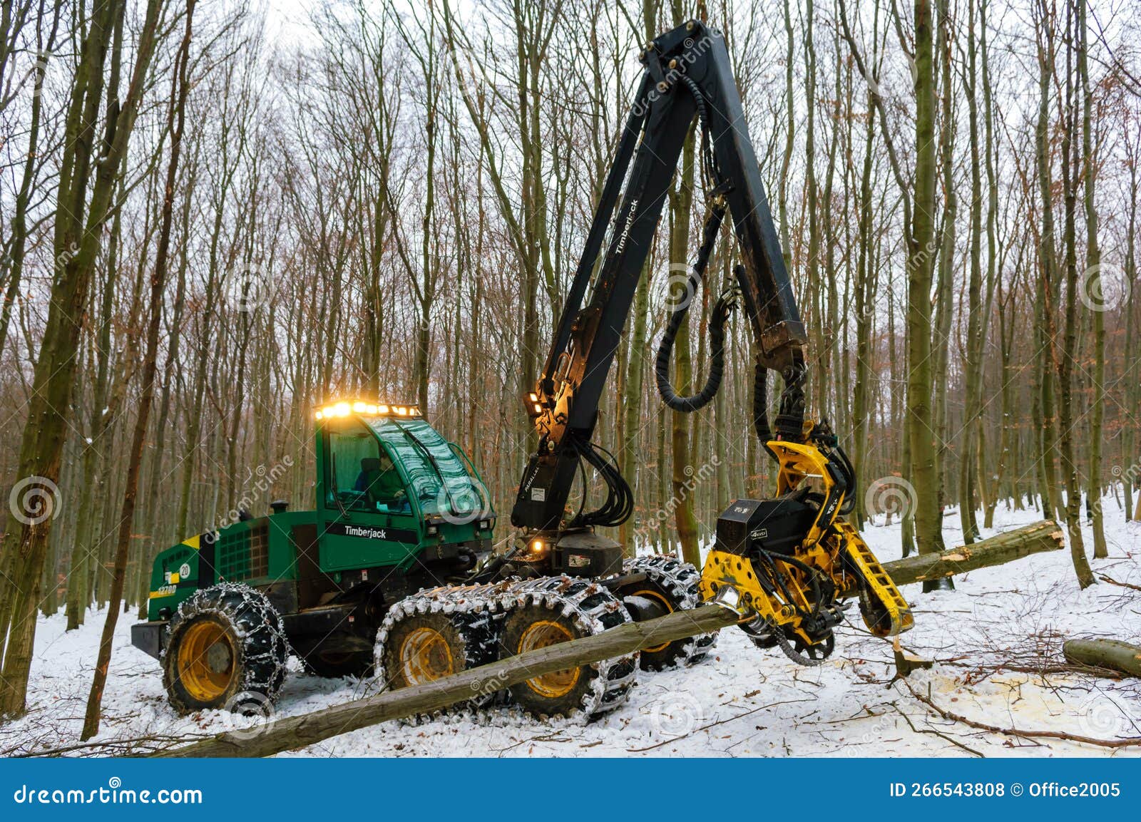 Timberjack Forest Machin in a Forest in Austria Editorial Stock Photo ...