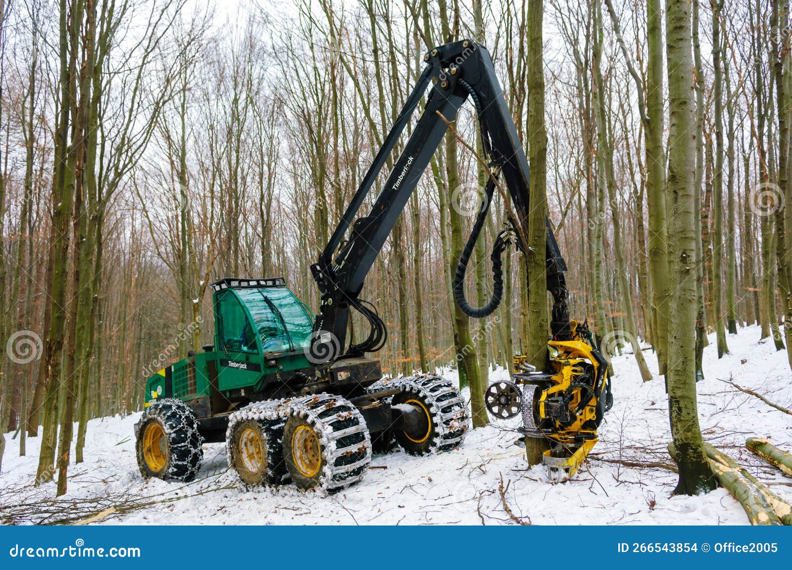 Timberjack Forest Machin in a Forest in Austria Editorial Stock Image ...