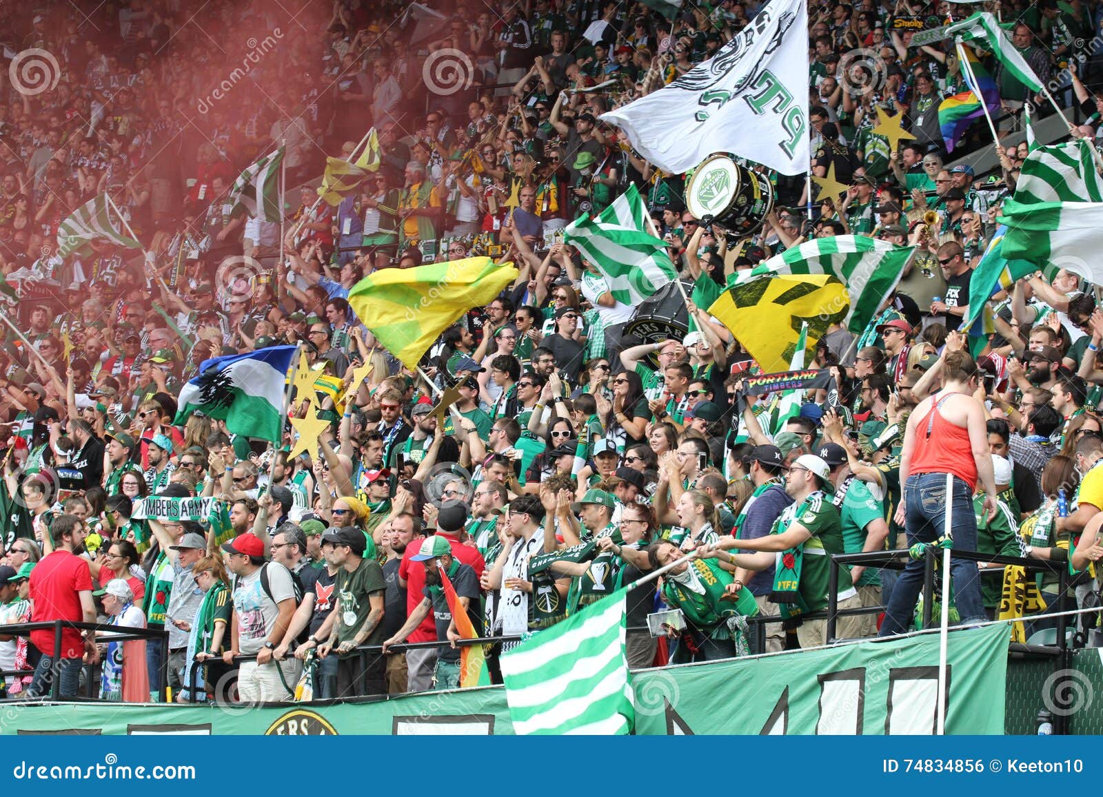 Timbers Army flags editorial photo. Image of timbers - 74834856