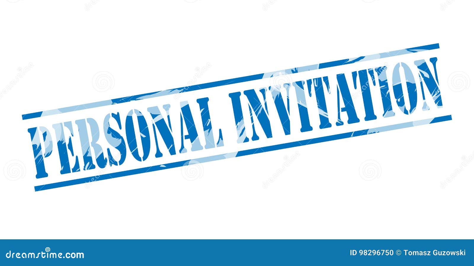 Timbre Bleu D'invitation Personnelle Illustration Stock - Illustration ...