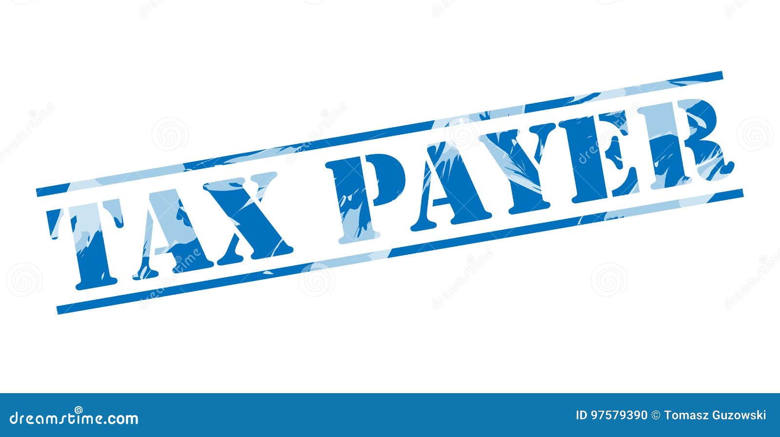 Timbre Bleu De Contribuable Illustration Stock - Illustration du ...