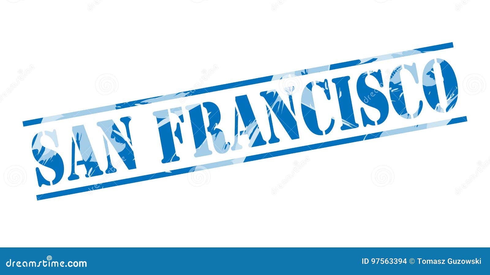 Timbre Bleu De San Francisco Illustration Stock - Illustration du ...