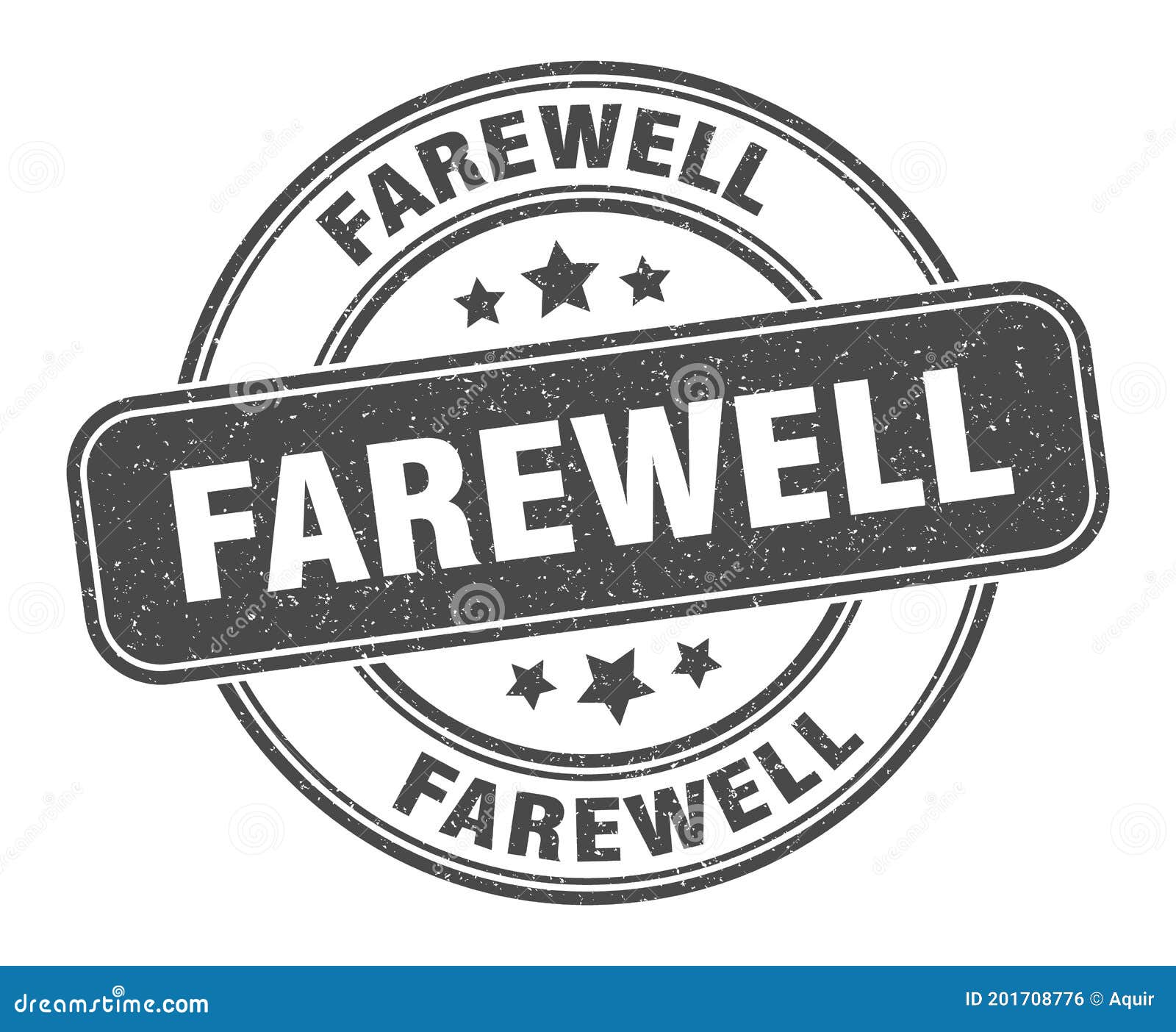 Timbre D'adieu. Signe D'adieu Cycle Grunge. Illustration de Vecteur ...