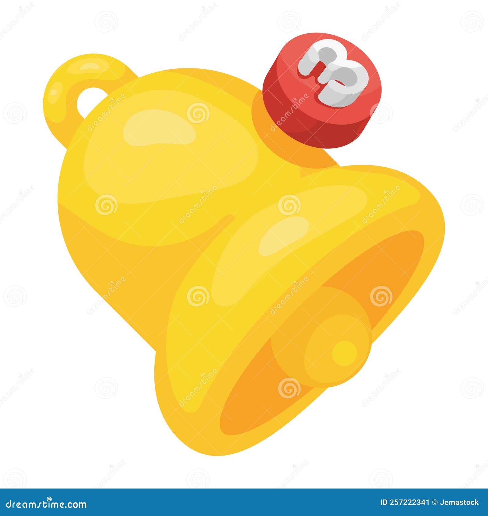 Timbre de aviso estilo 3d ilustración del vector. Ilustración de ...