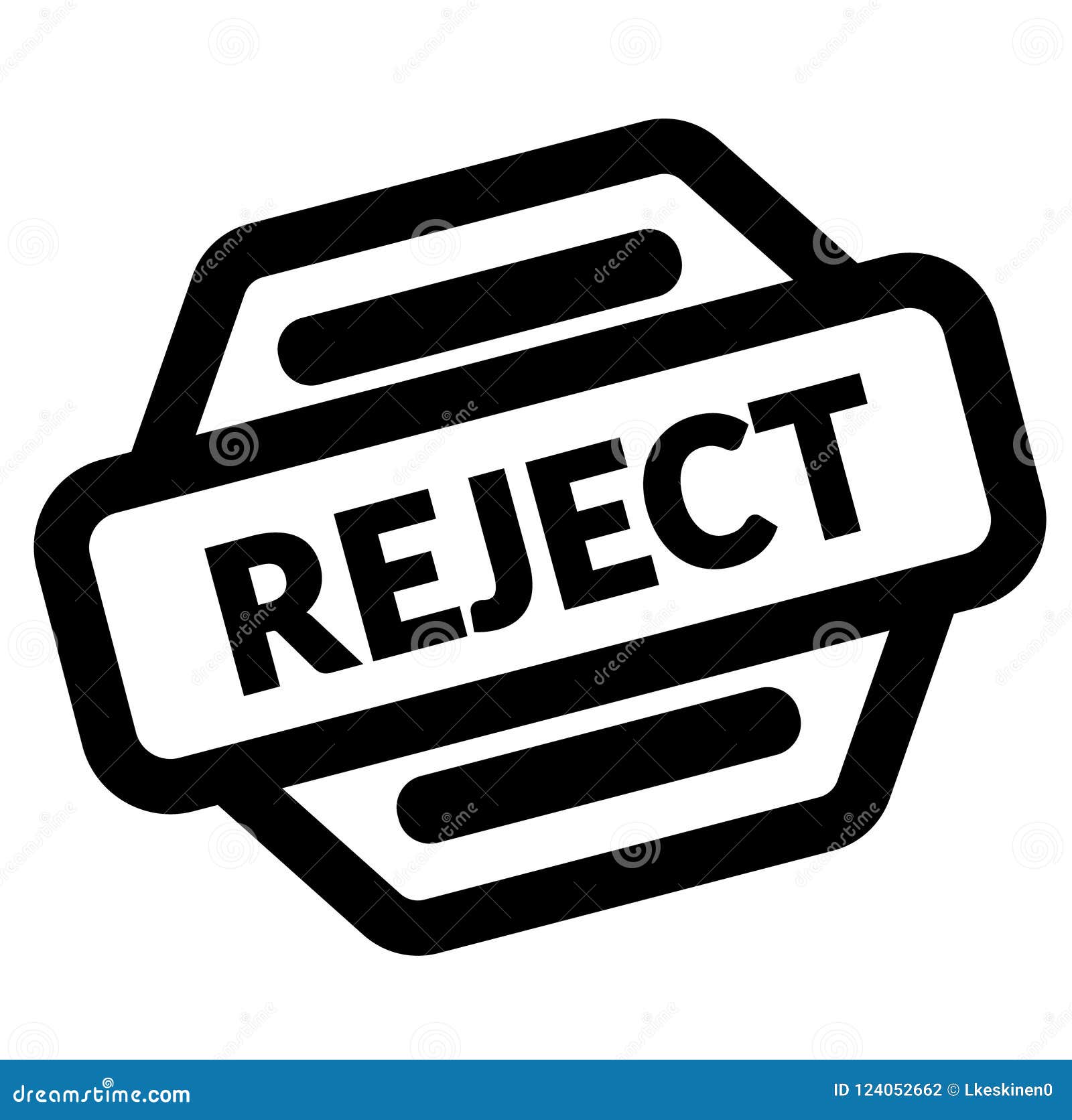 Timbre de noir de rejet illustration de vecteur. Illustration du ...