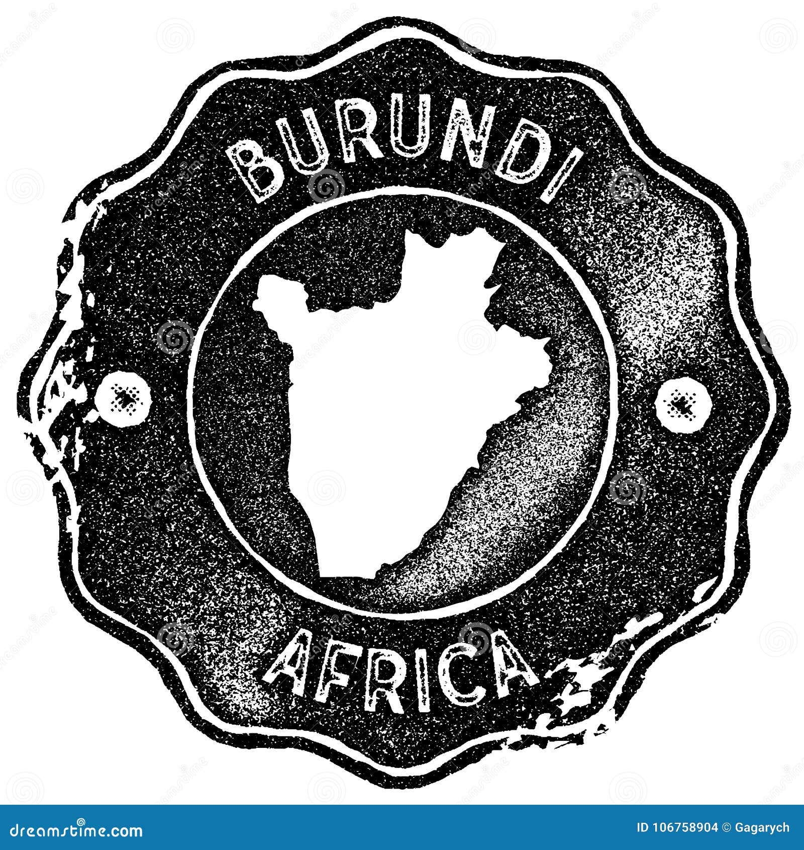 Timbre De Vintage De Carte Du Burundi Illustration de Vecteur ...