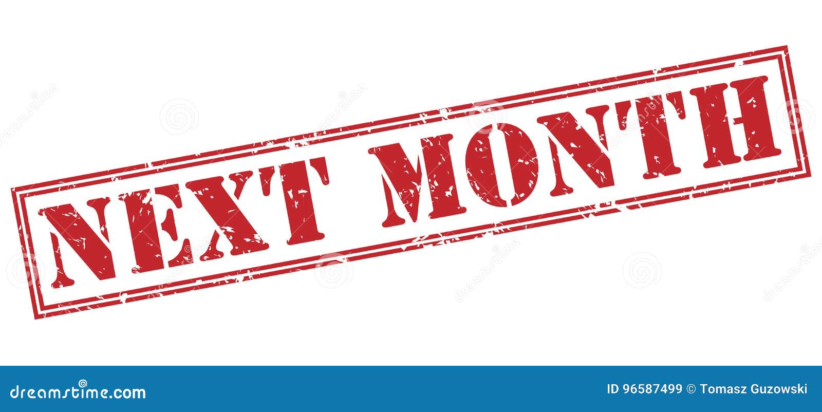 Timbre Le Mois Prochain Rouge Illustration Stock - Illustration du ...