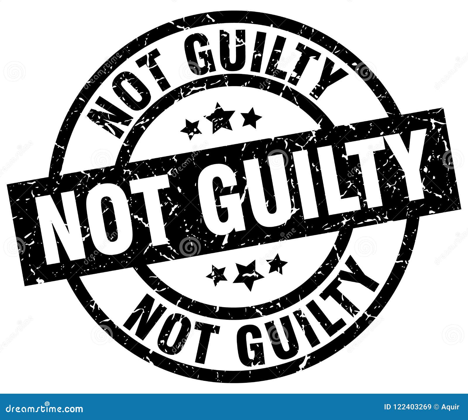 Timbre non coupable illustration de vecteur. Illustration du signe ...