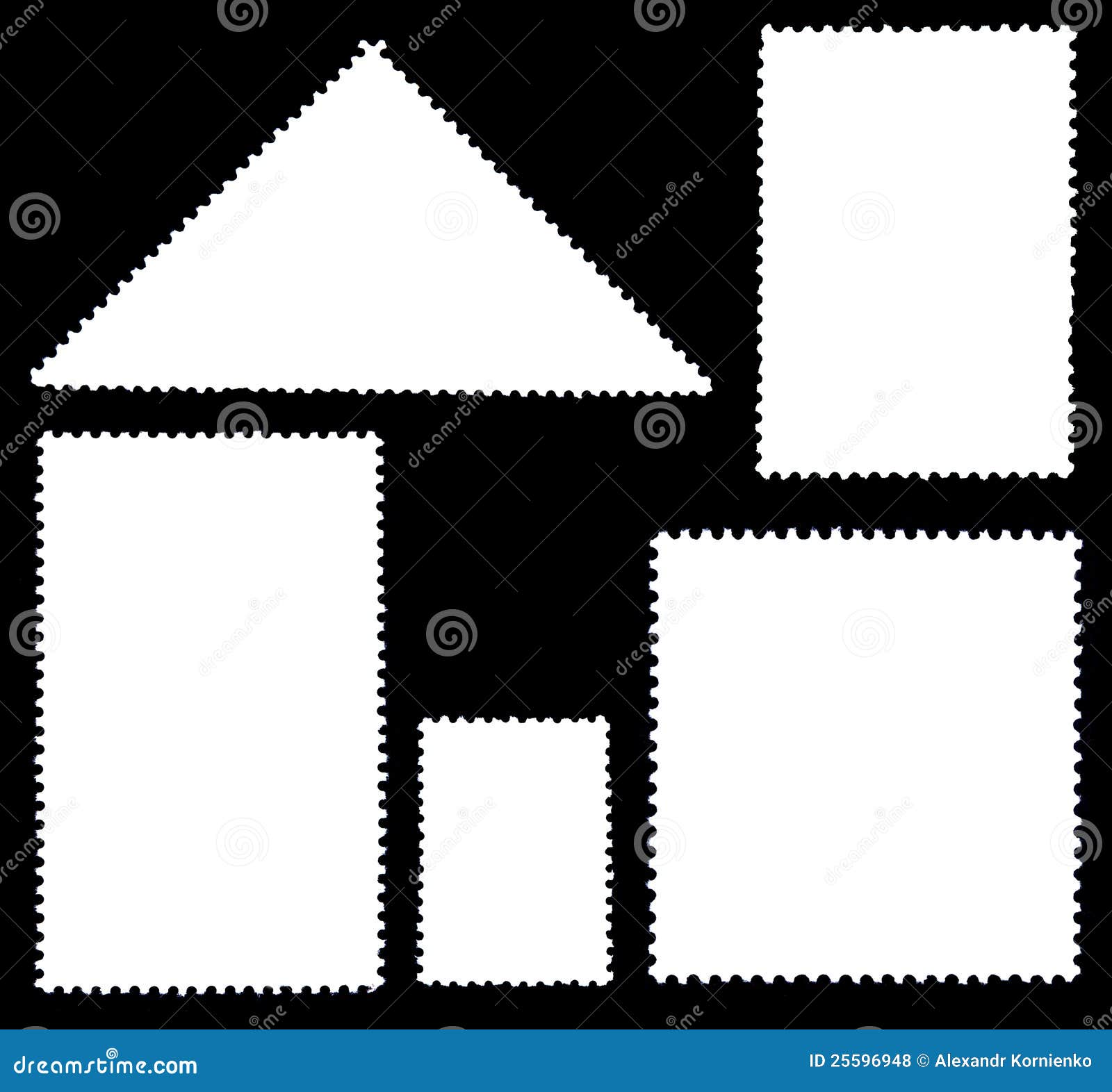 Timbre-poste de blancs illustration stock. Illustration du blanc - 25596948