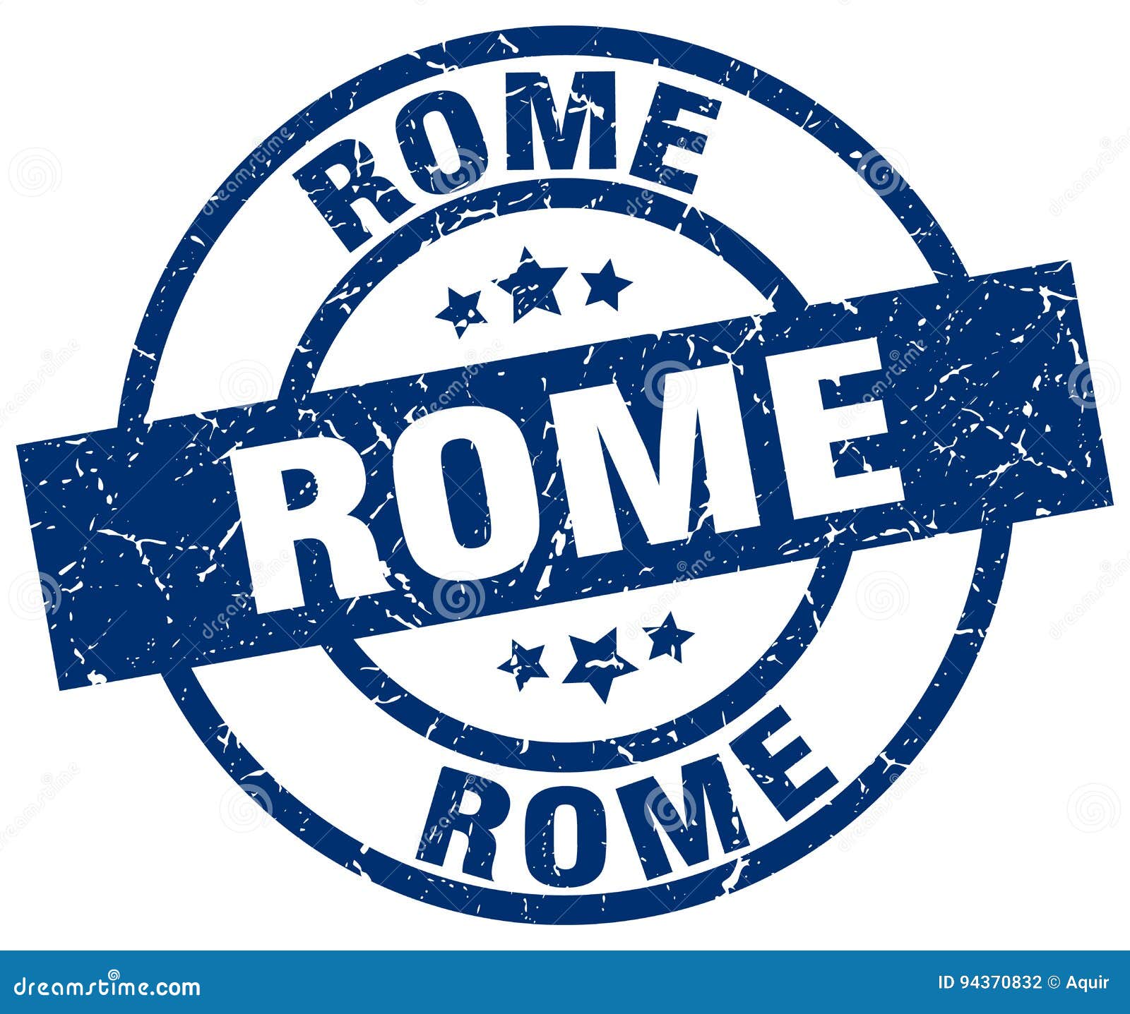 Timbre rond bleu de Rome illustration de vecteur. Illustration du rétro ...