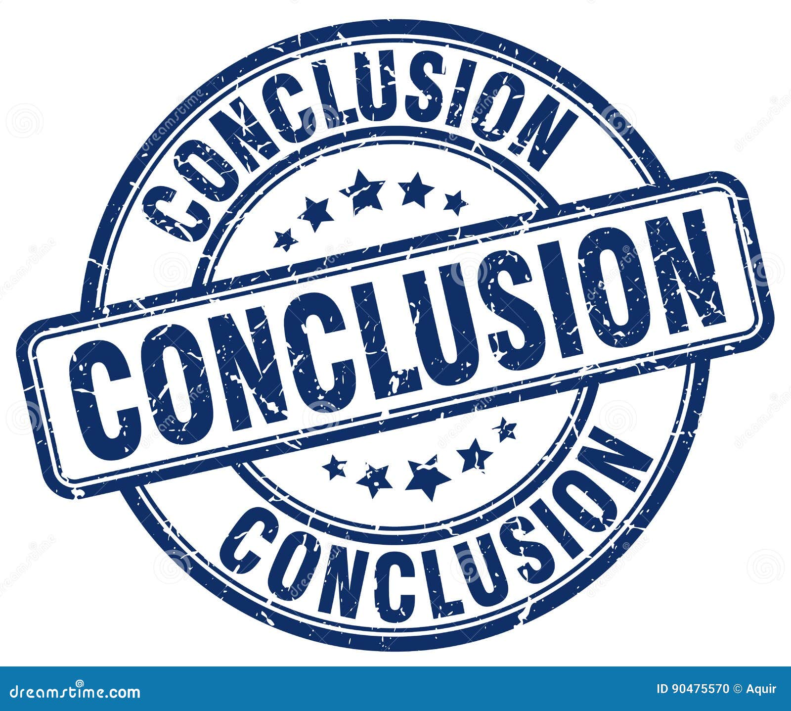 Timbre Rond Grunge Bleu De Vintage De Conclusion Illustration de ...