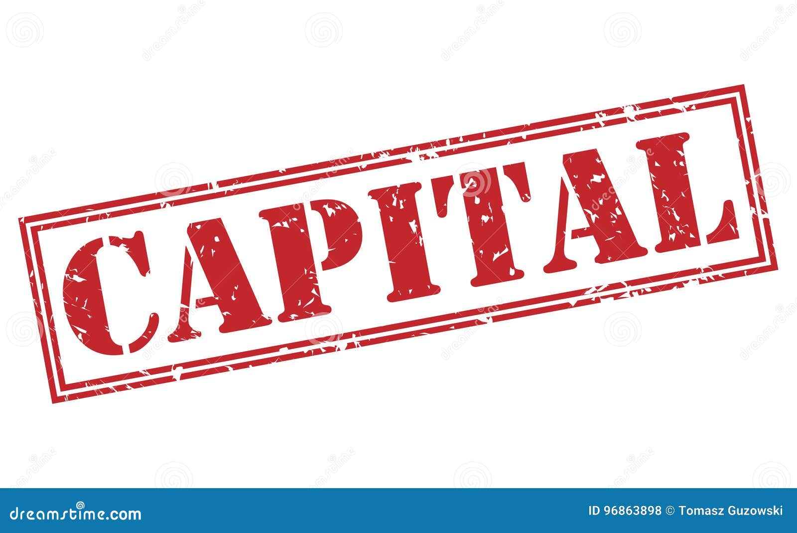 Timbre rouge capital illustration stock. Illustration du collant - 96863898