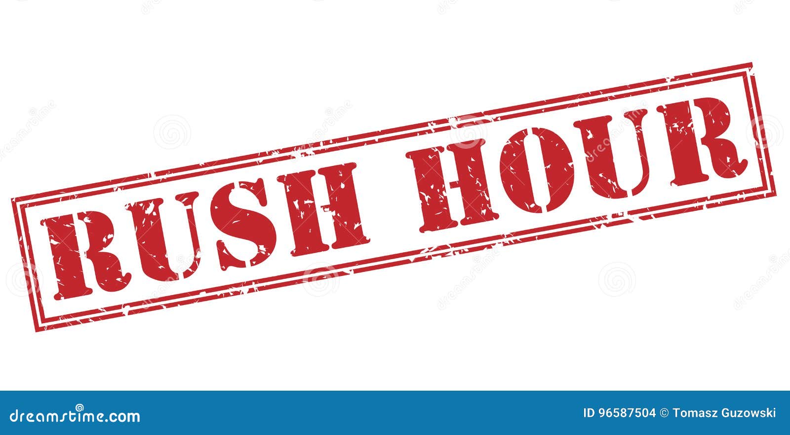 Timbre Rouge D'heure De Pointe Illustration Stock - Illustration du ...