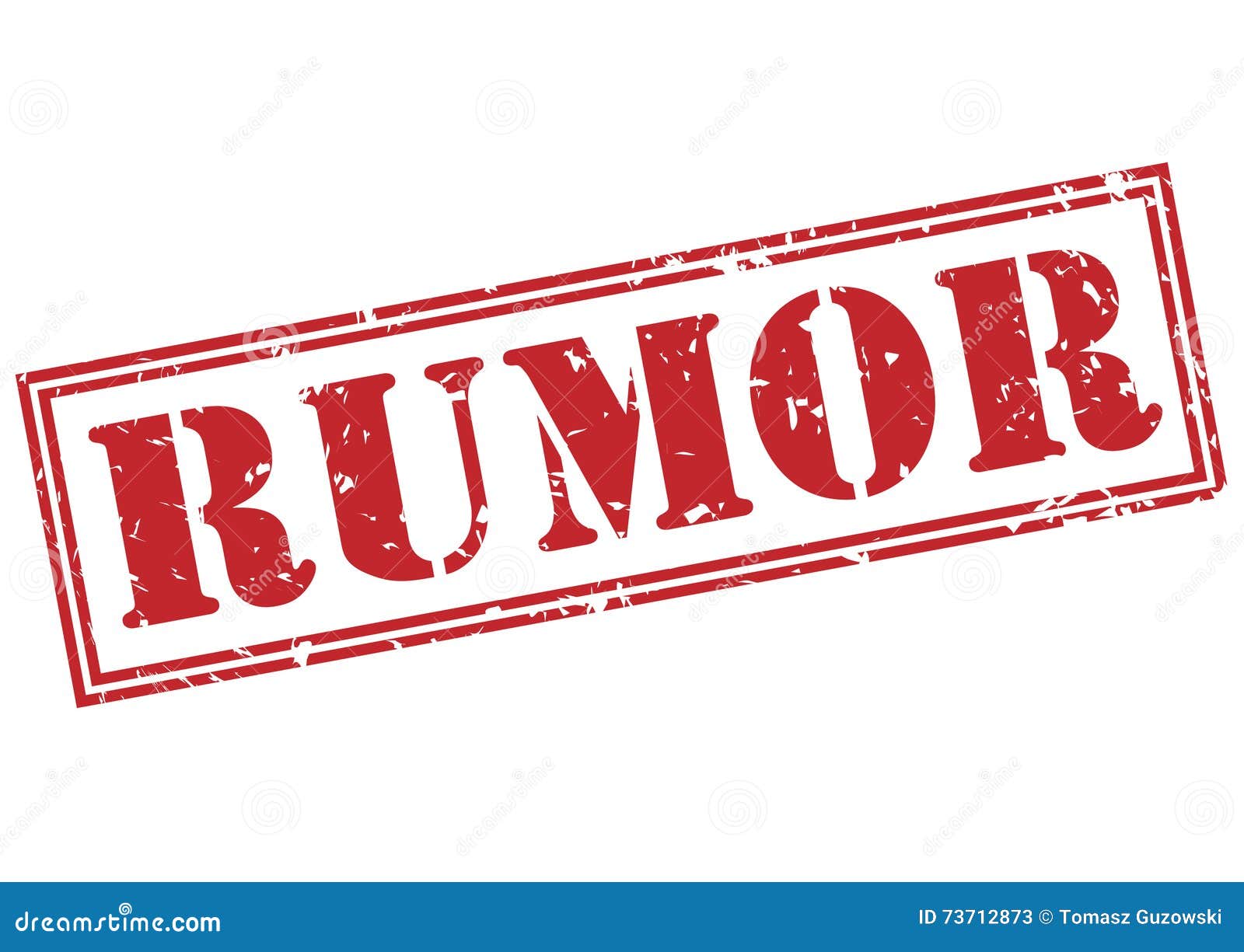 Timbre rouge de rumeur illustration stock. Illustration du texte - 73712873