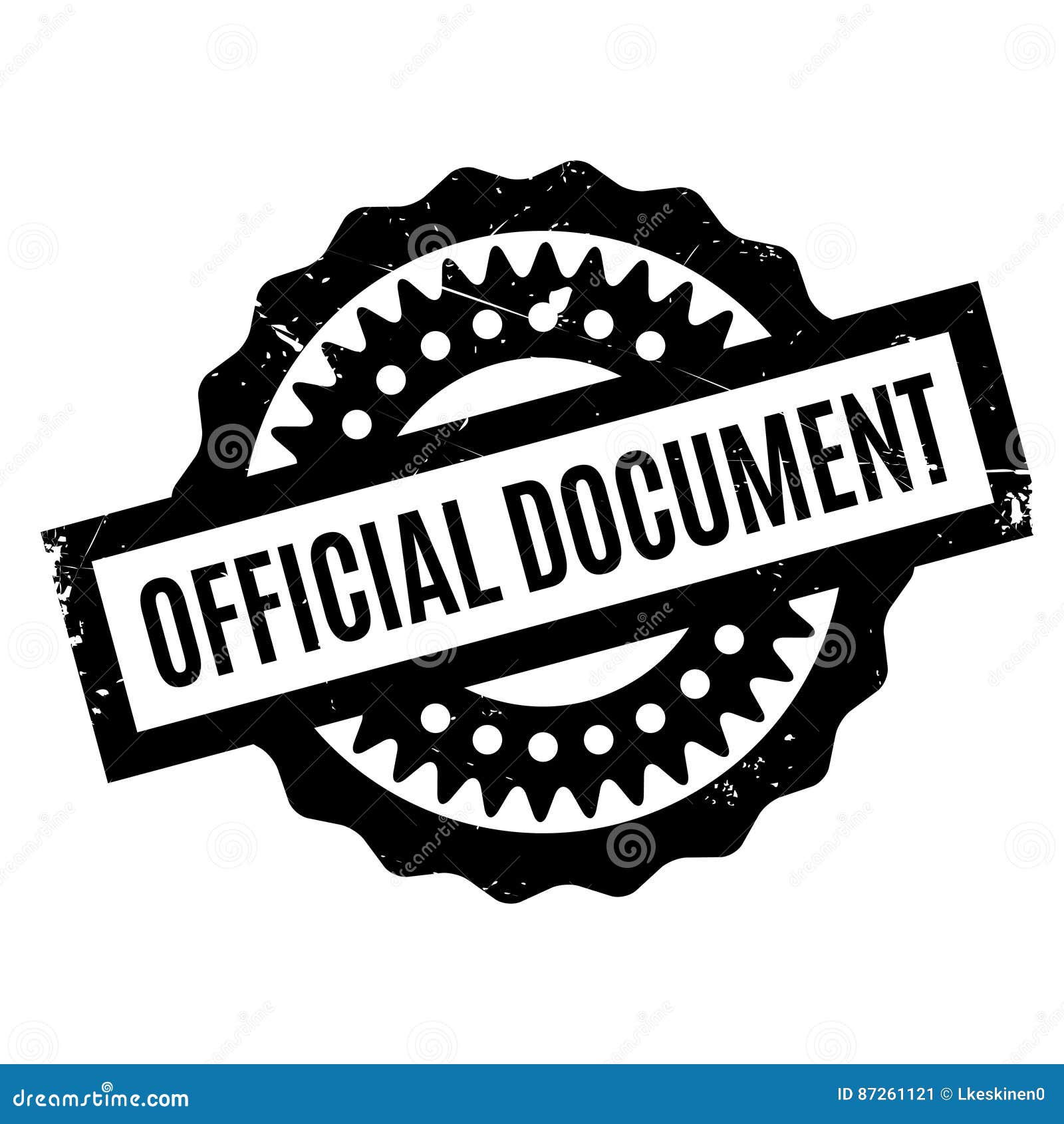 Timbro Di Gomma Del Documento Ufficiale Illustrazione Vettoriale ...