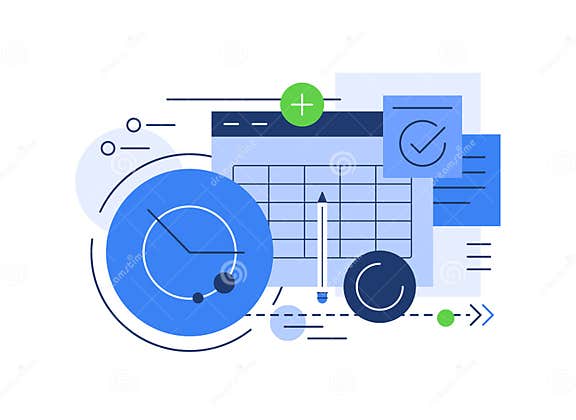Time managment stock vector. Illustration of time, character - 323372856