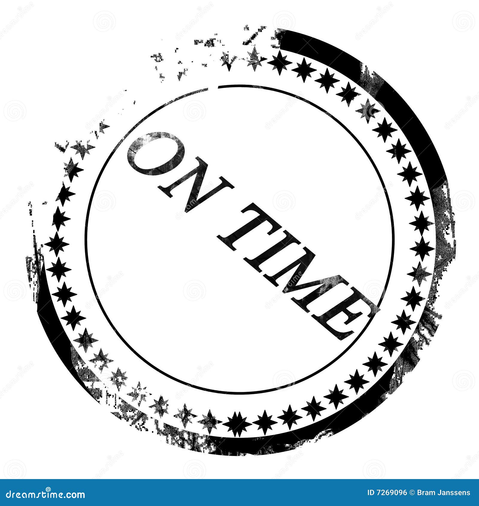 On time stock illustration. Illustration of grunge, envelope - 7269096
