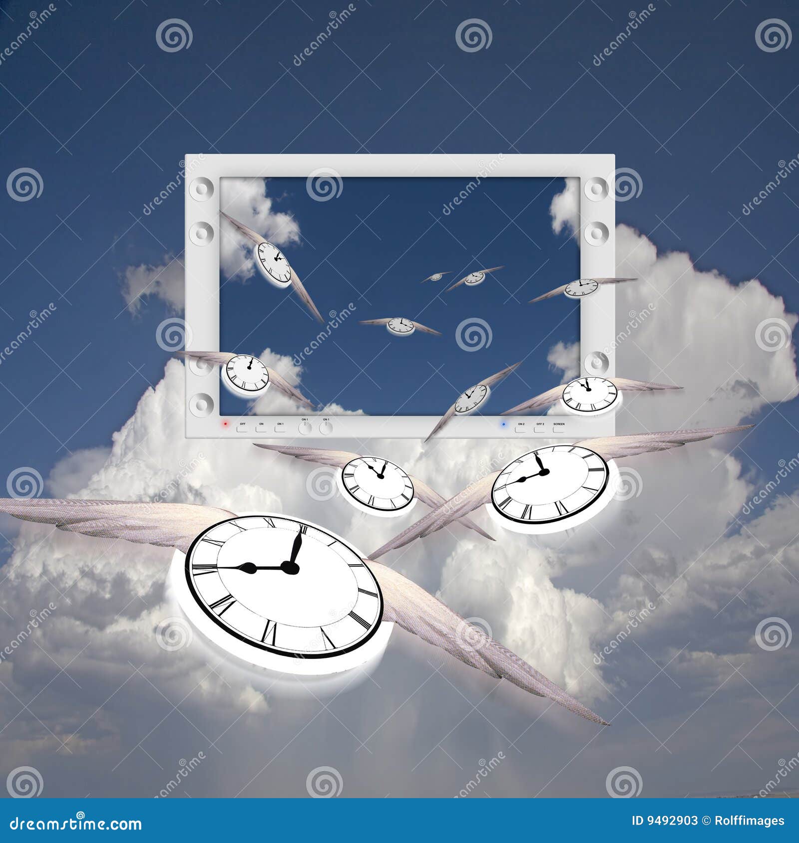 Descending Clocks Stock Illustrations – 1 Descending Clocks Stock ...