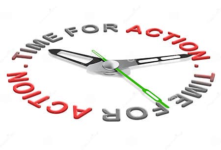 Time for Action Act Now New Start Stock Illustration - Illustration of ...