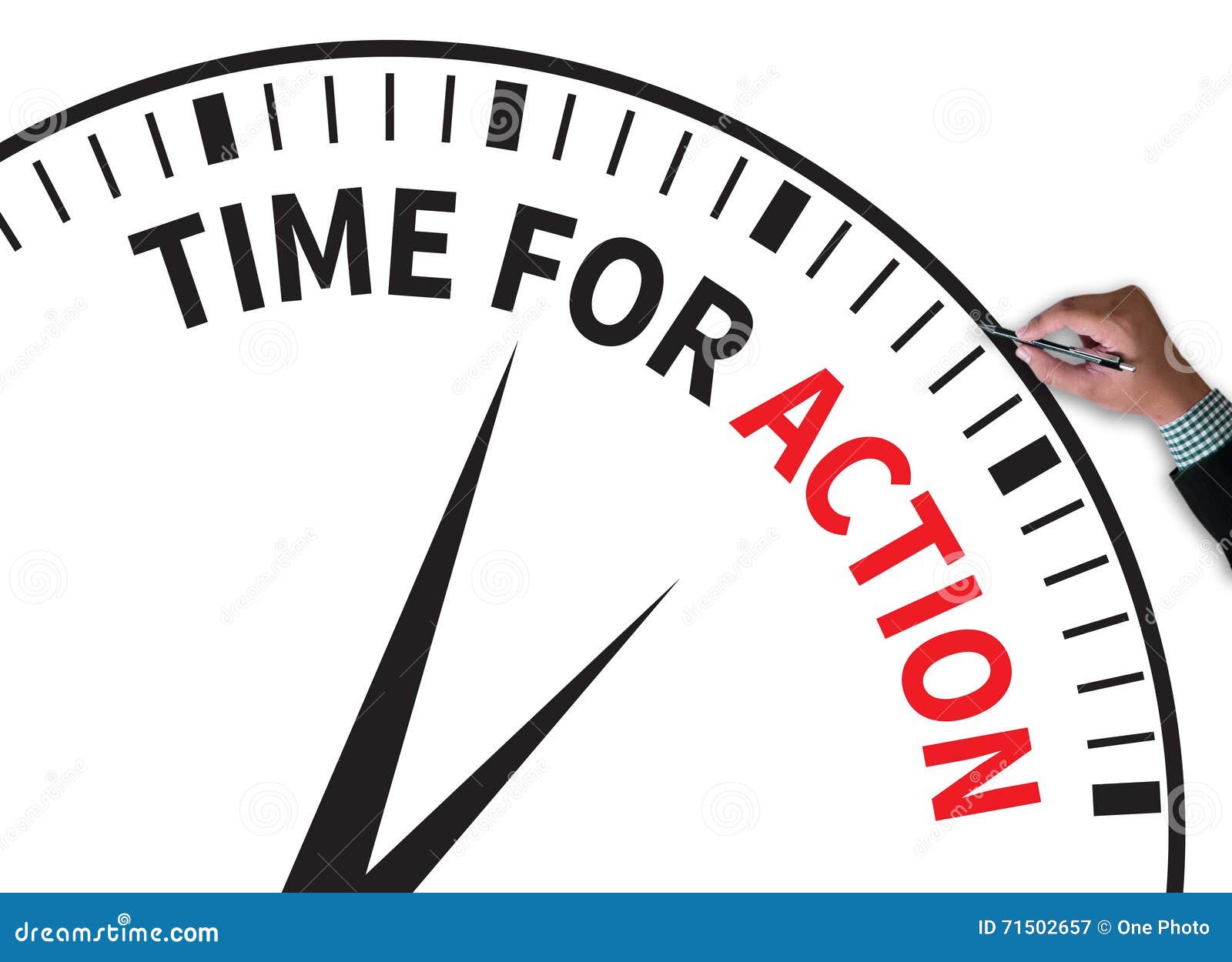 TIME for ACTION stock illustration. Illustration of clock - 71502657