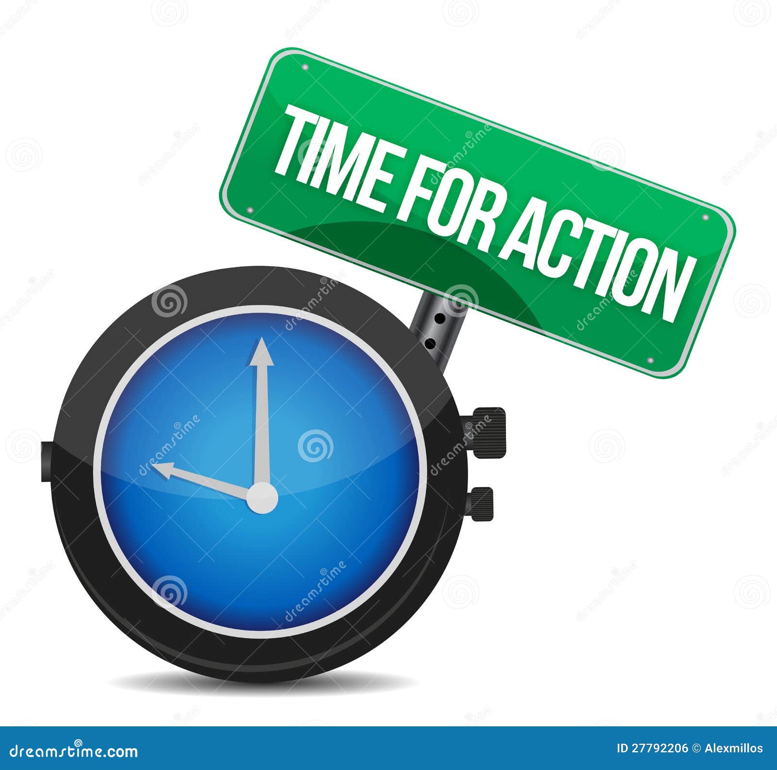 Time for action concept stock illustration. Illustration of business ...