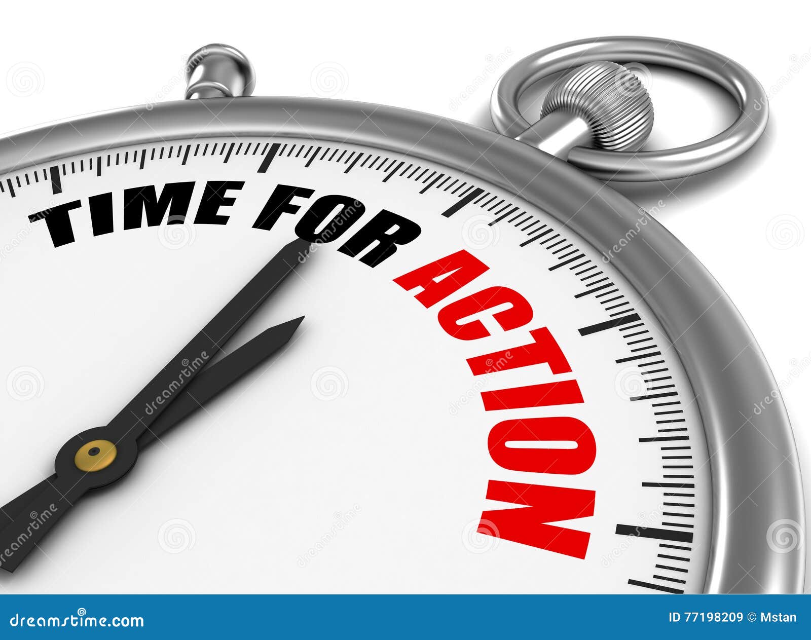Time for Action Concept 3d Illustration Stock Illustration ...