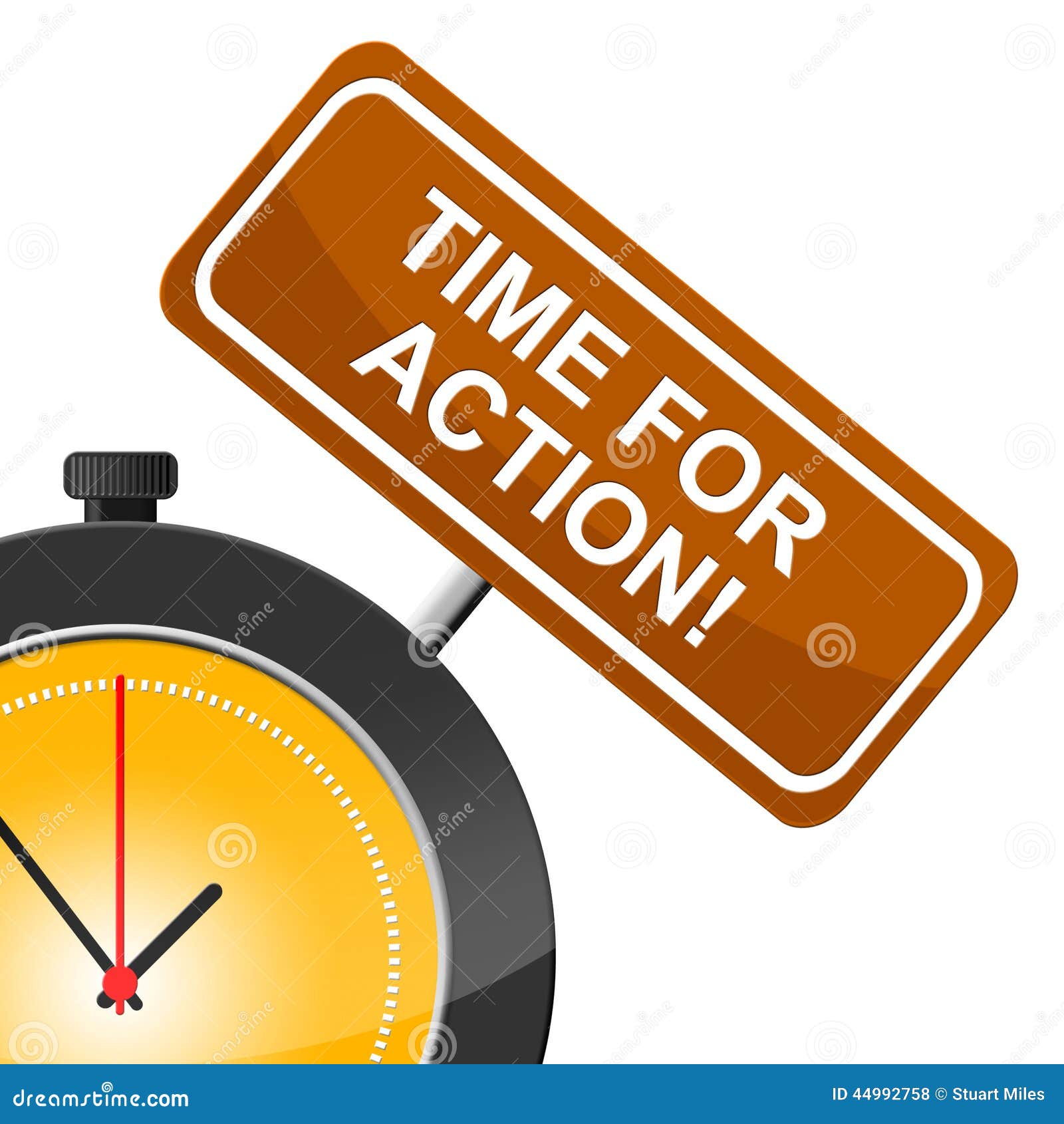 Time for Action Means Do it and Motivation Stock Illustration ...