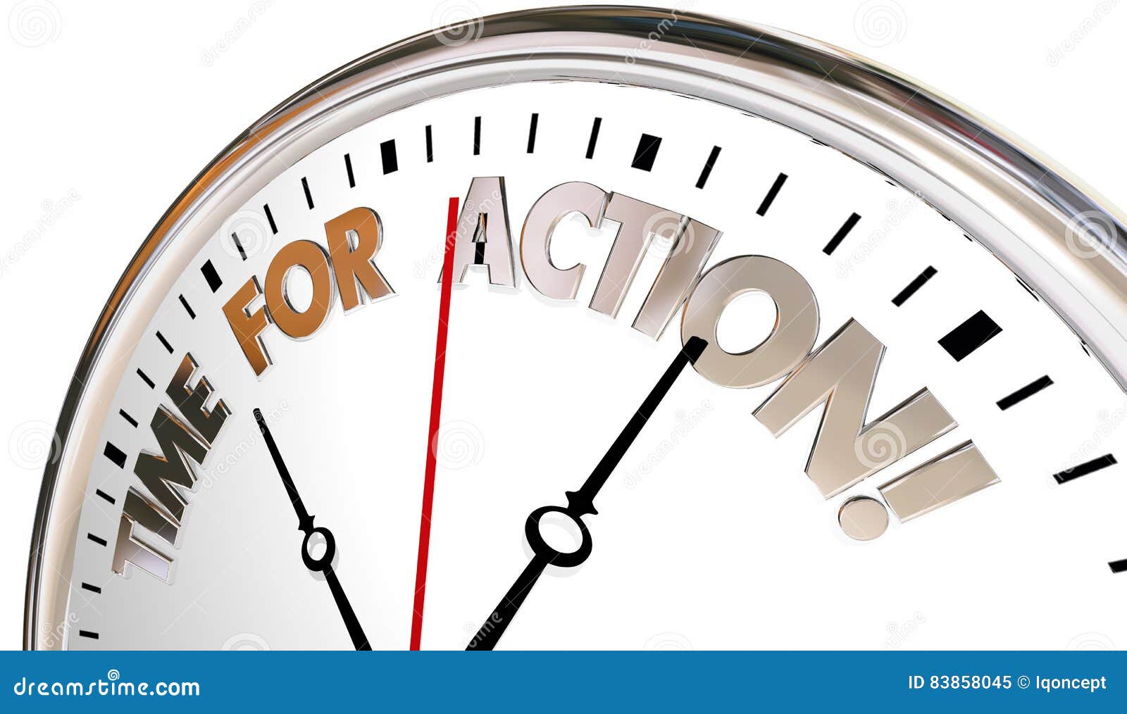 Time for Action Now Take Control Act Clock Stock Illustration ...