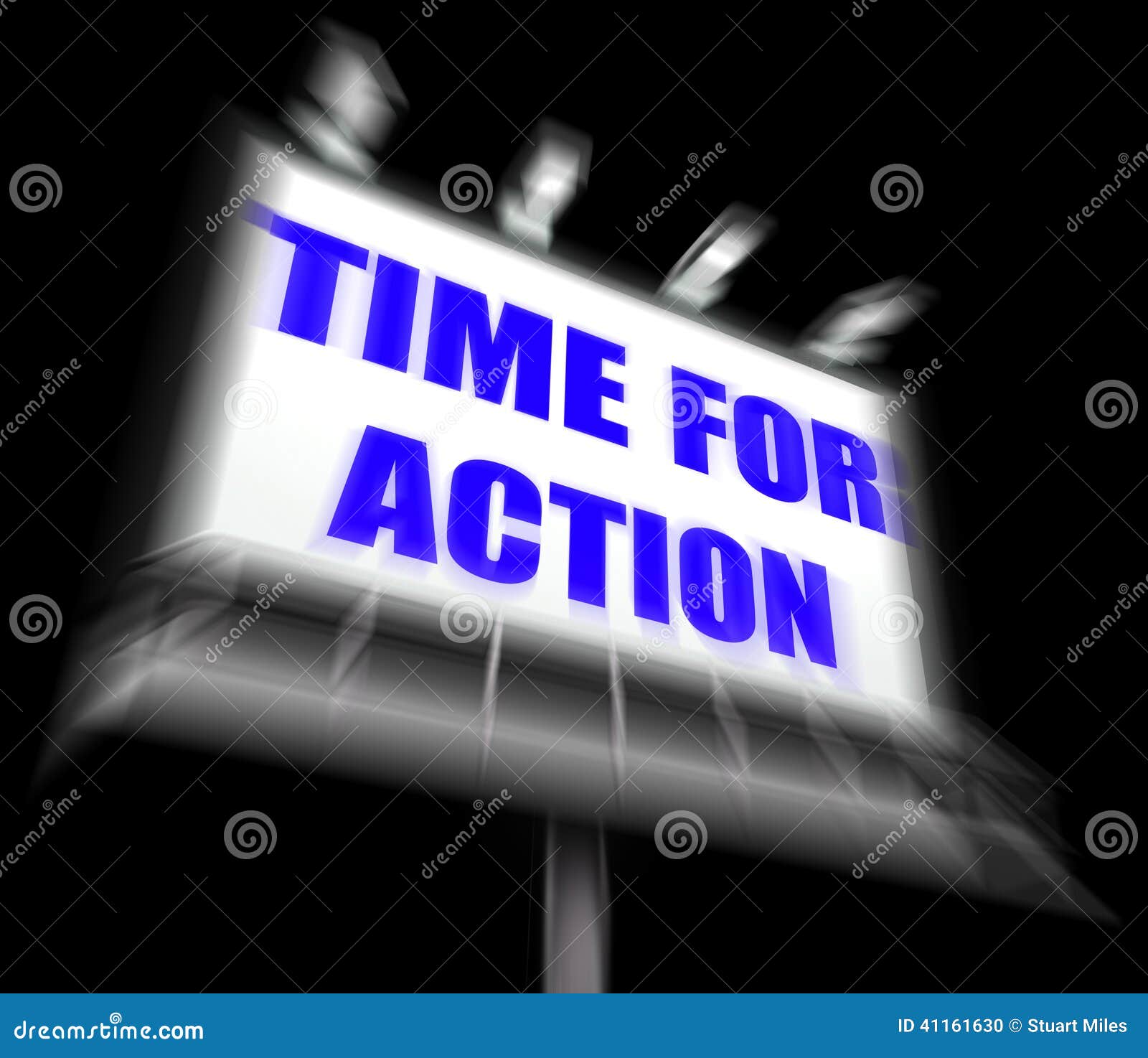 Time for Action Sign Displays Urgency Rush To Act Now Stock ...
