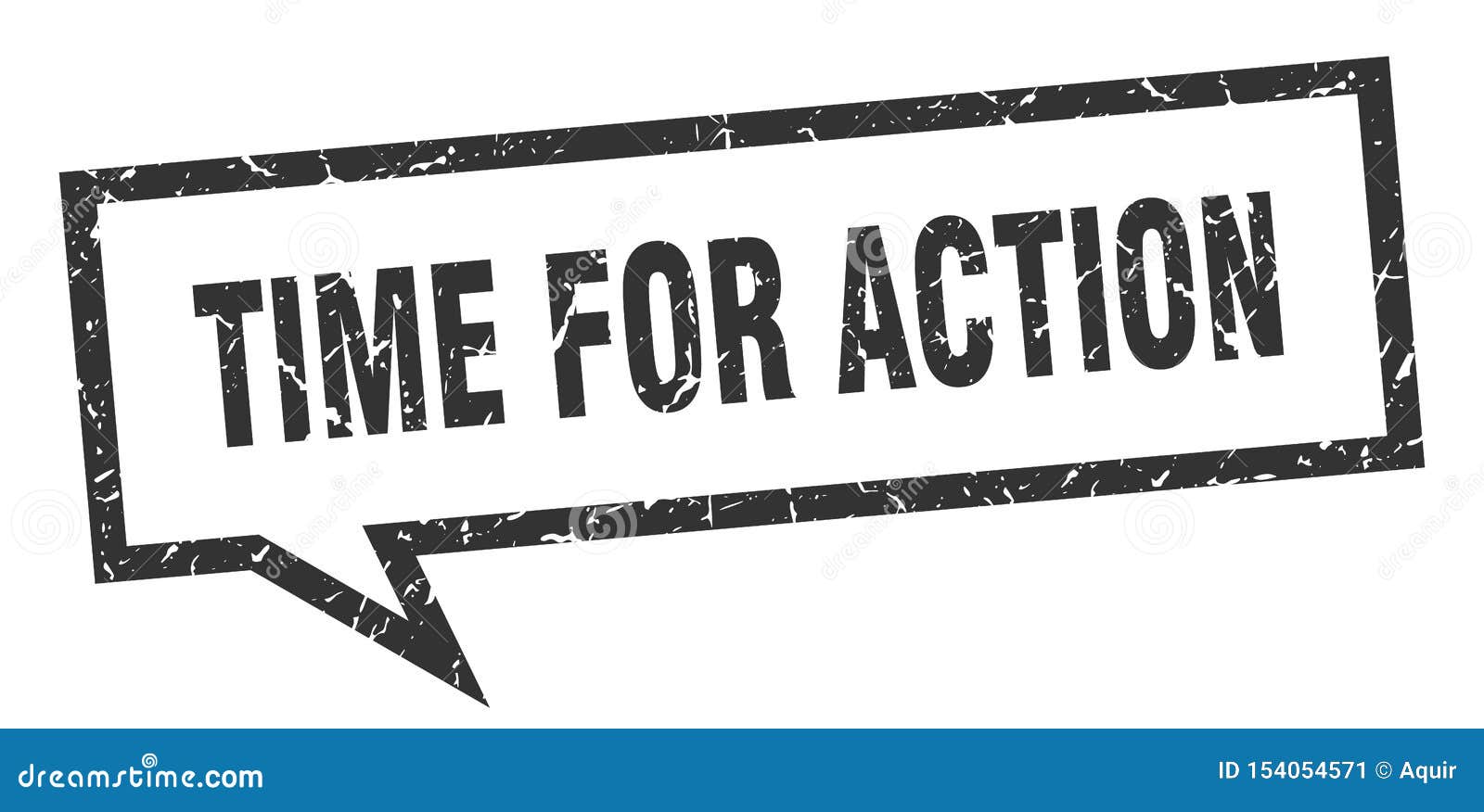 Time for Action Speech Bubble. Stock Vector - Illustration of speech ...