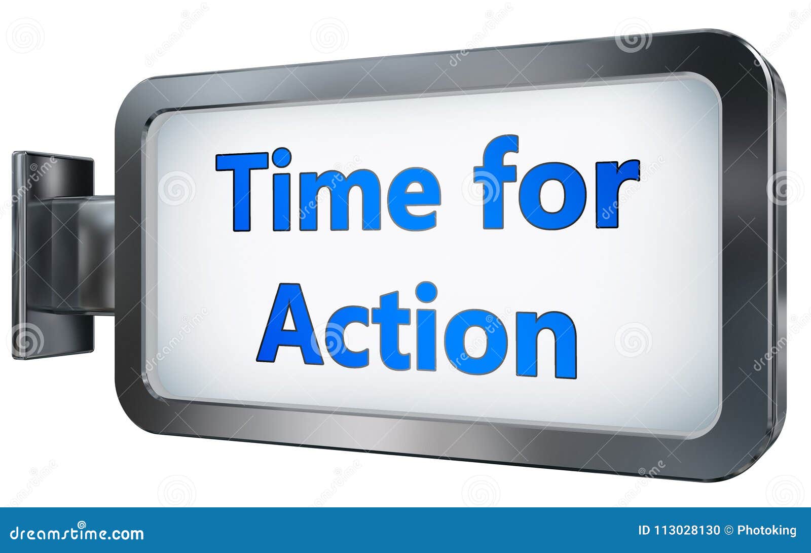 Time for Action on Billboard Background Stock Illustration ...