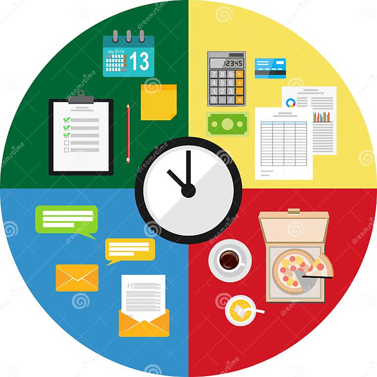 Time of activity stock vector. Illustration of banner - 64818026