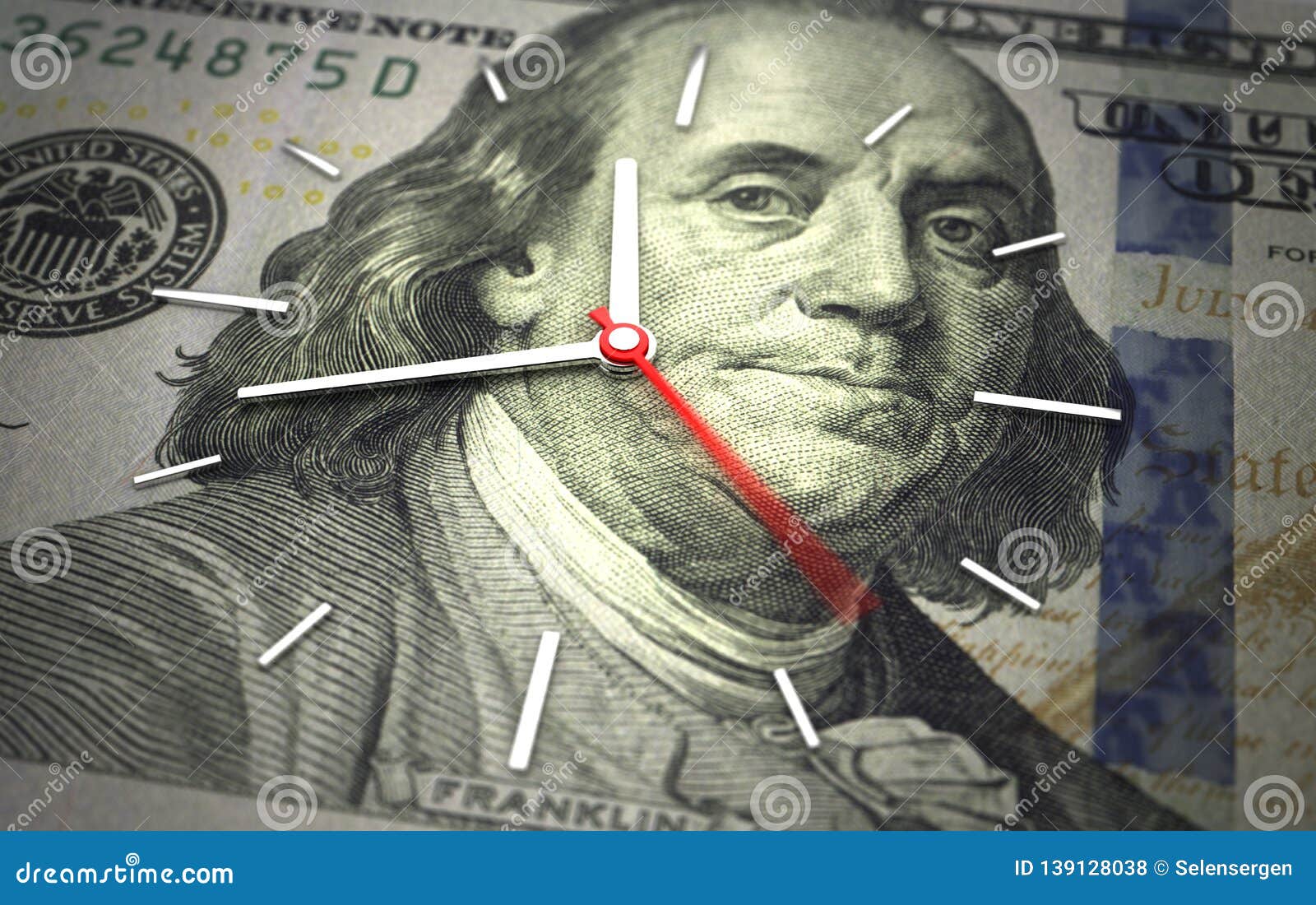 Time and American Dollar stock illustration. Illustration of market ...