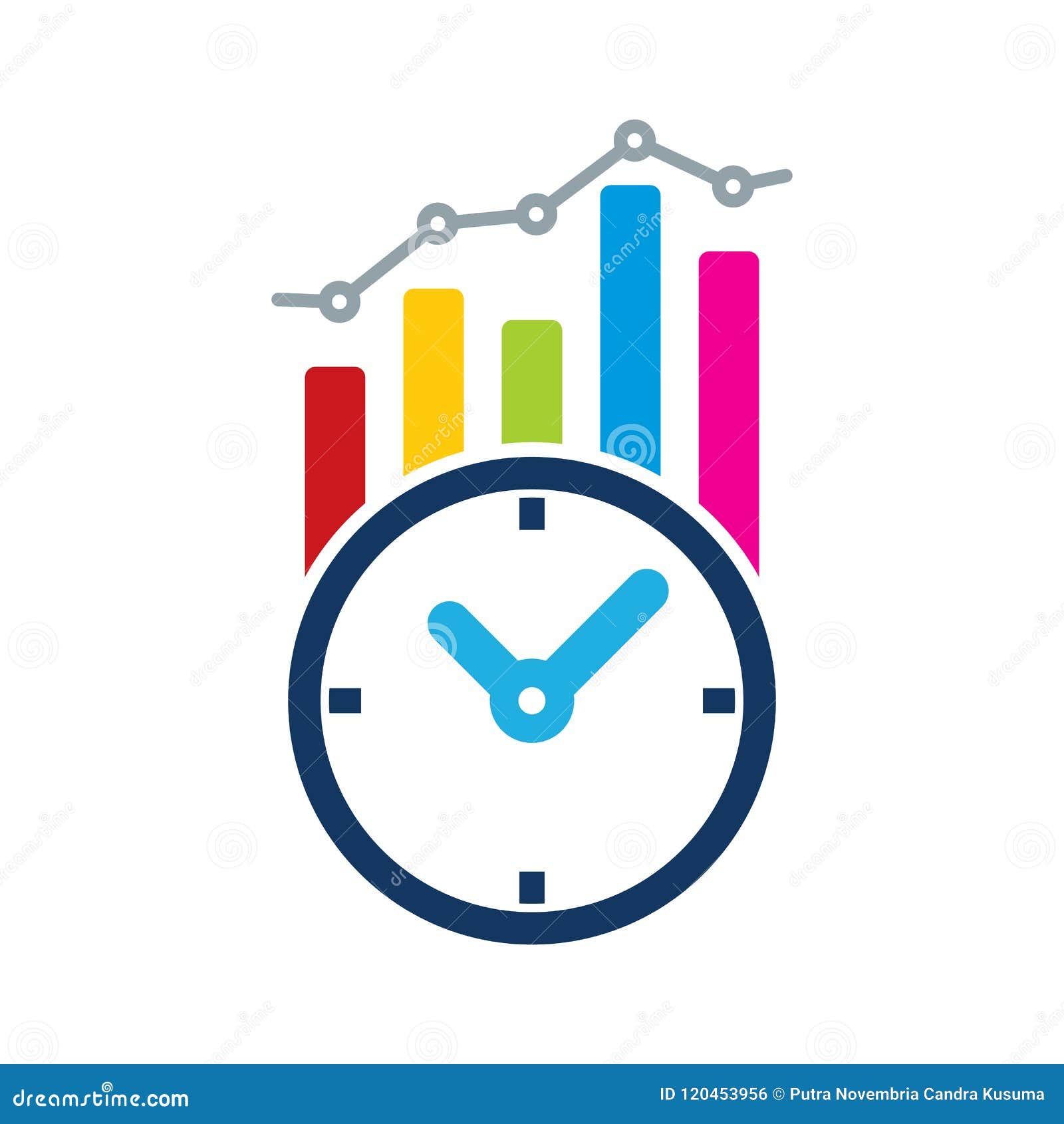 Time Analytic Logo Icon Design Stock Vector - Illustration of financial ...