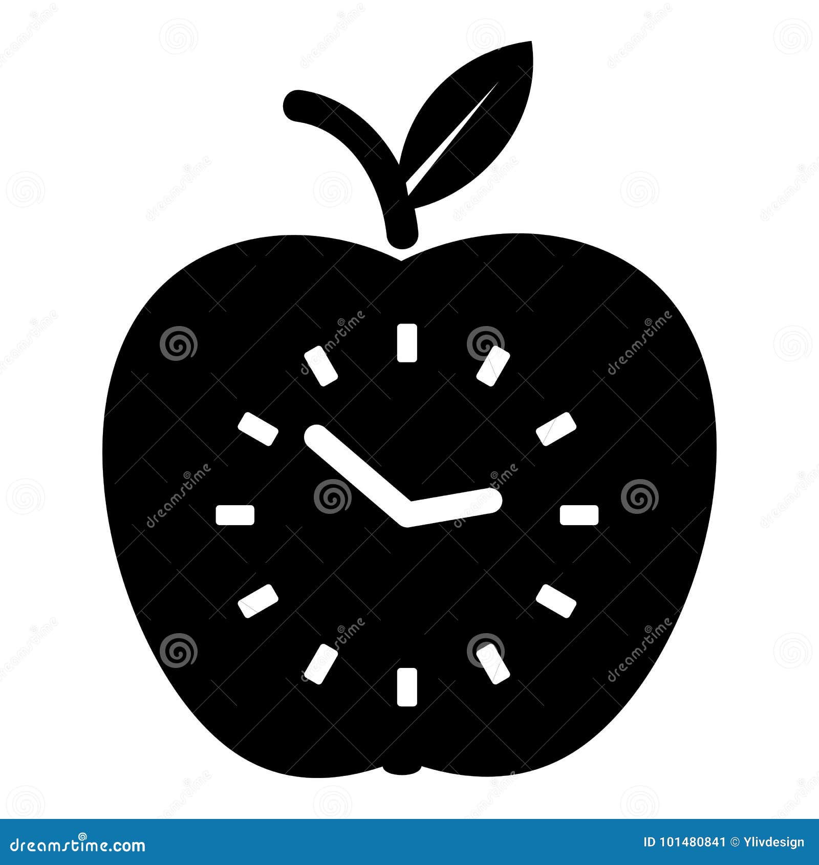 Time Apple Icon, Simple Black Style Stock Vector - Illustration of ...