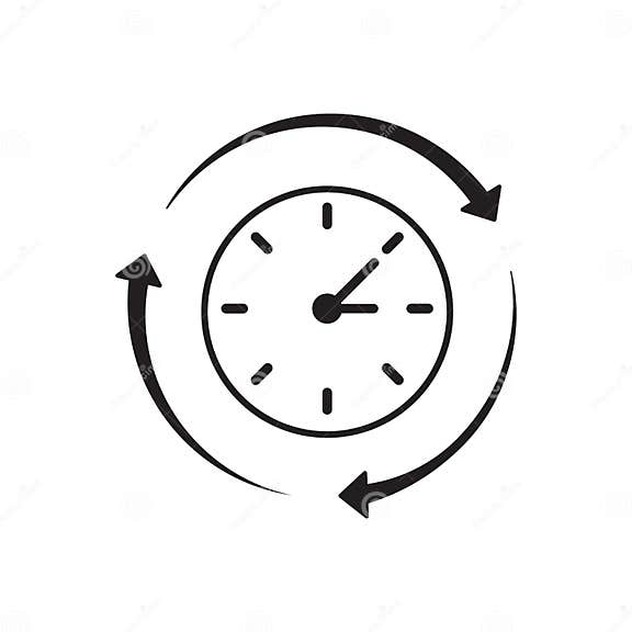 Time arrow Icon stock illustration. Illustration of timer - 262502067