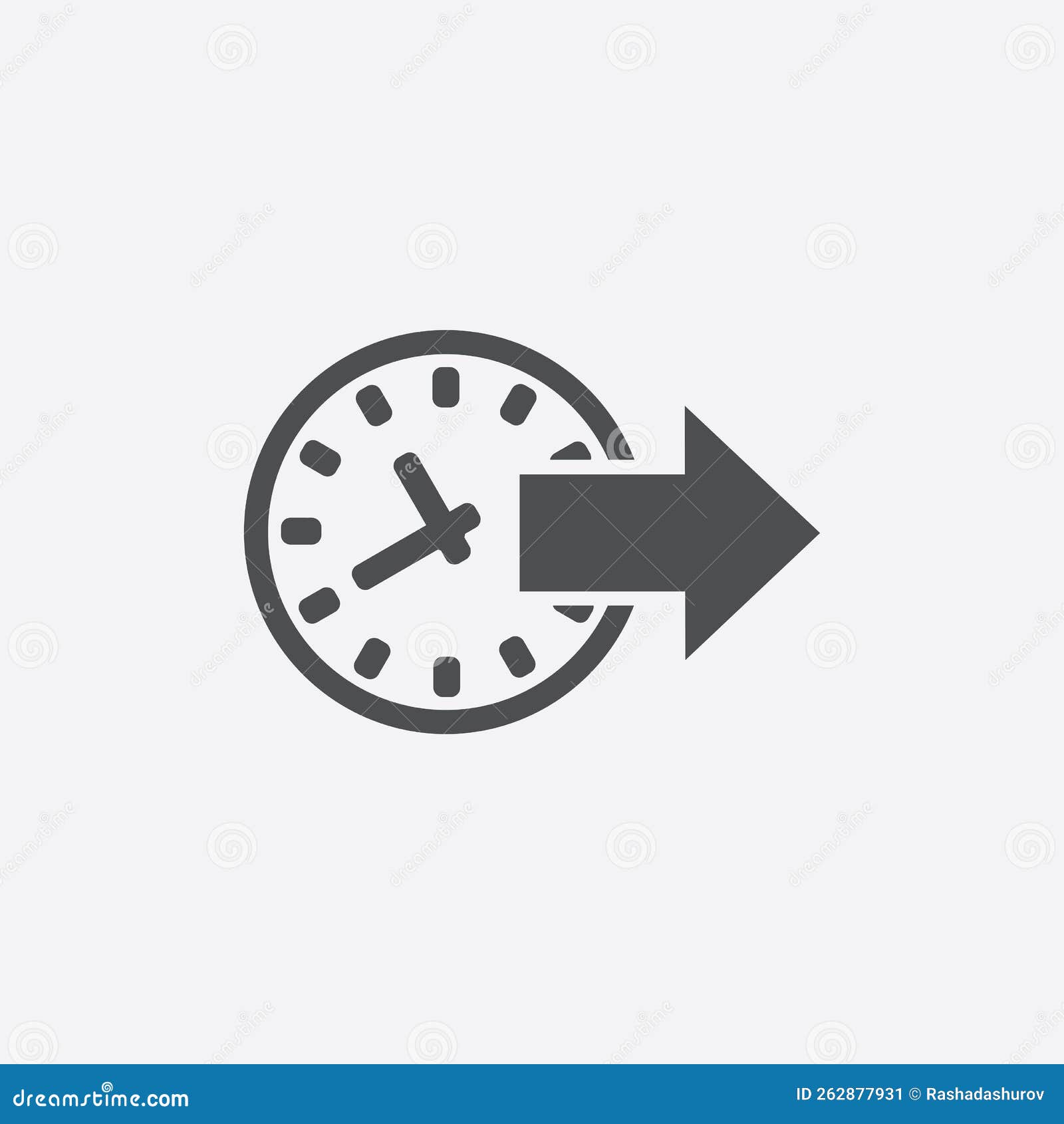 Time arrow icon. stock vector. Illustration of speed - 262877931