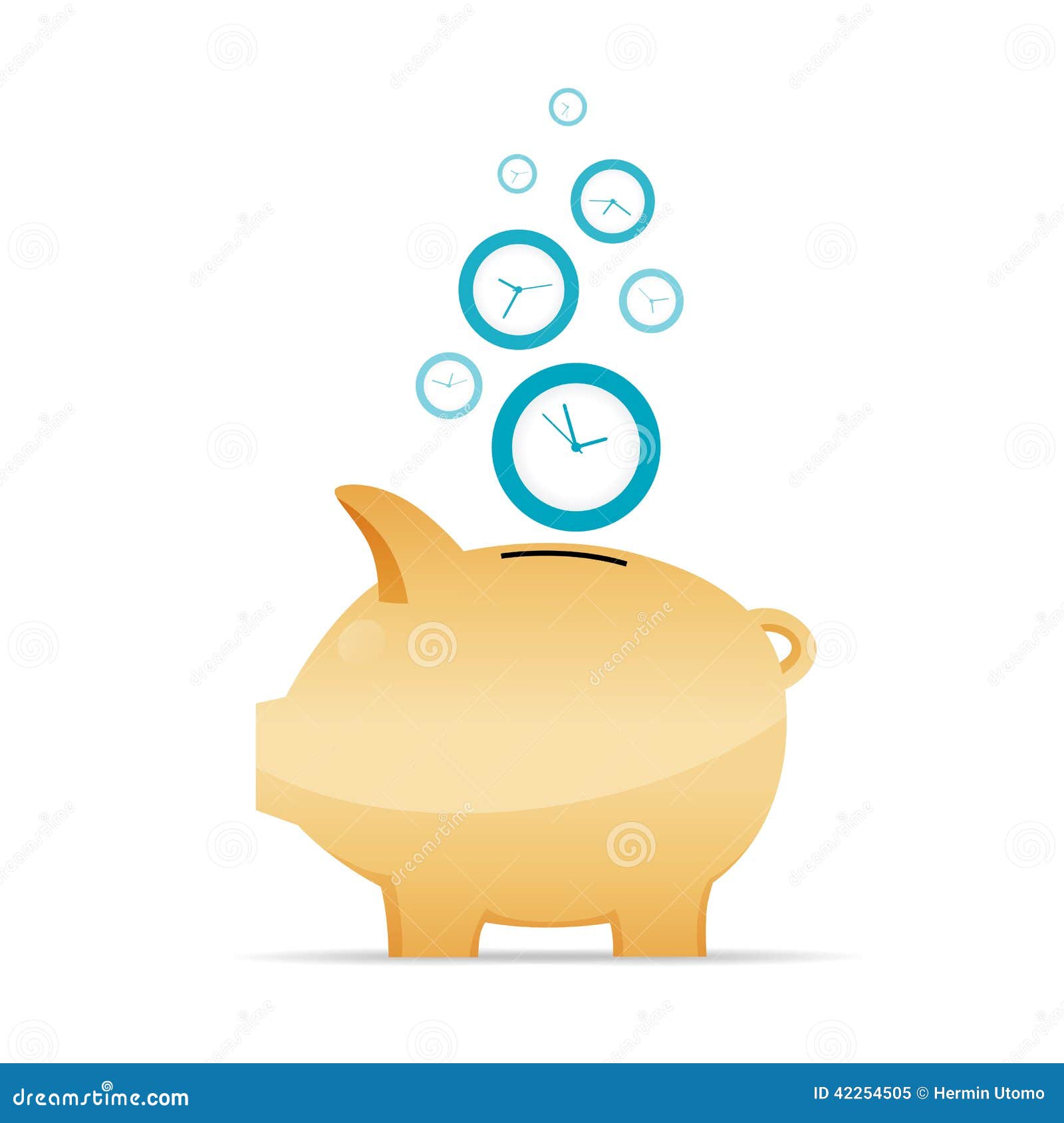 Time as Money Concept stock vector. Illustration of icon - 42254505