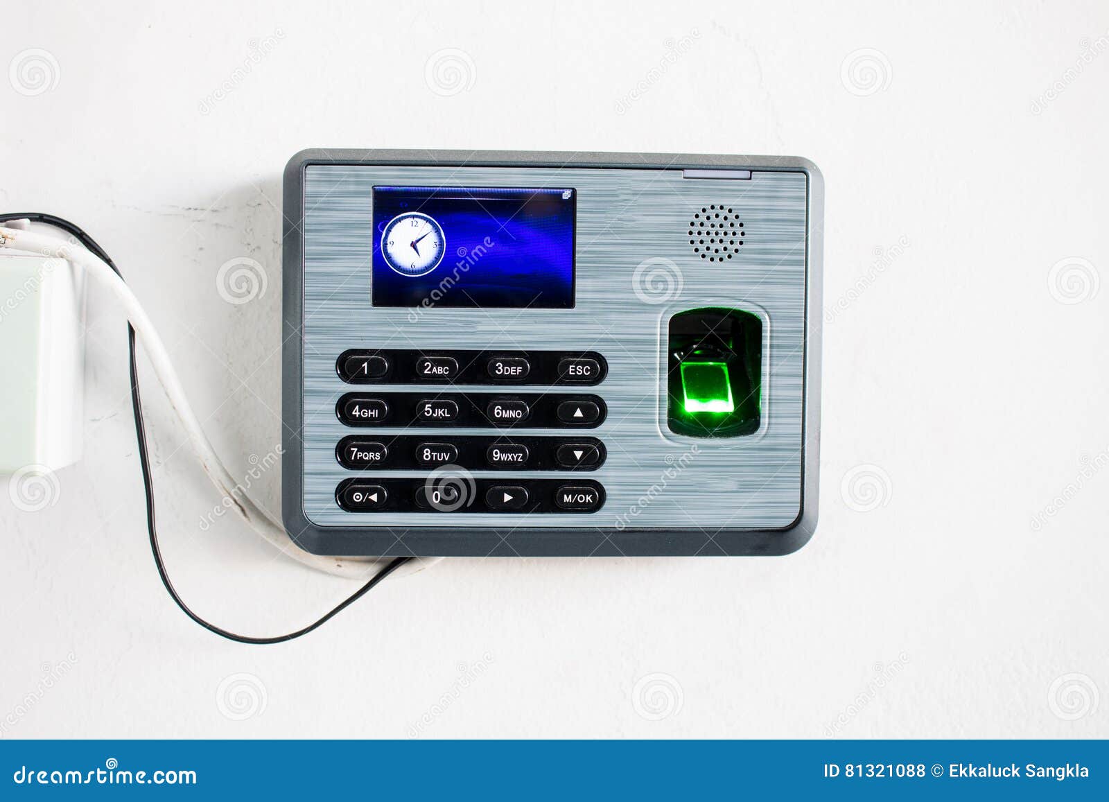 Time Attendance System on the Cloud Stock Photo - Image of device, door ...