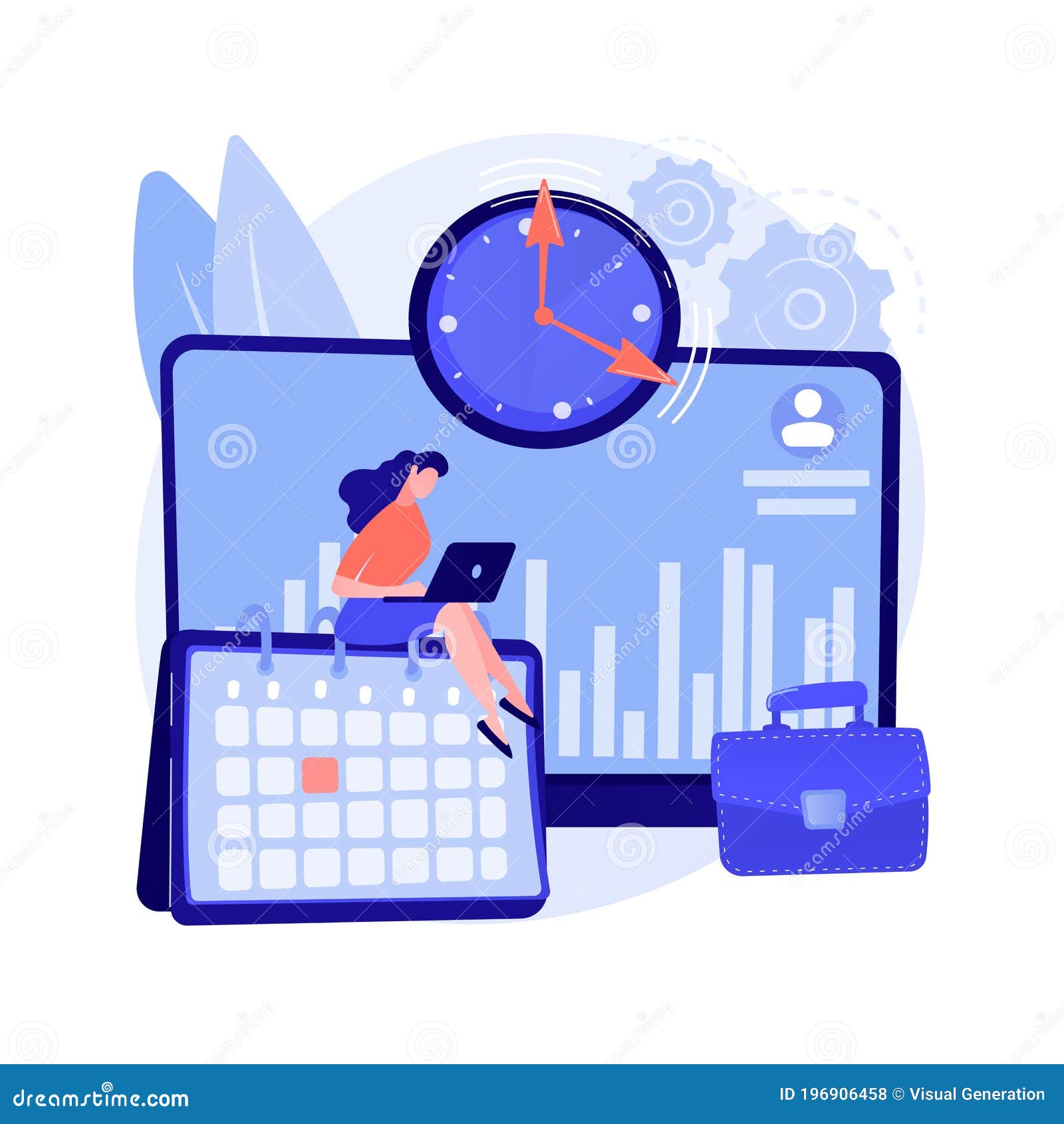Time And Attendance Tracking System Abstract Concept Vector ... Time And Attendance Tracking System Abstract Concept Vector ...