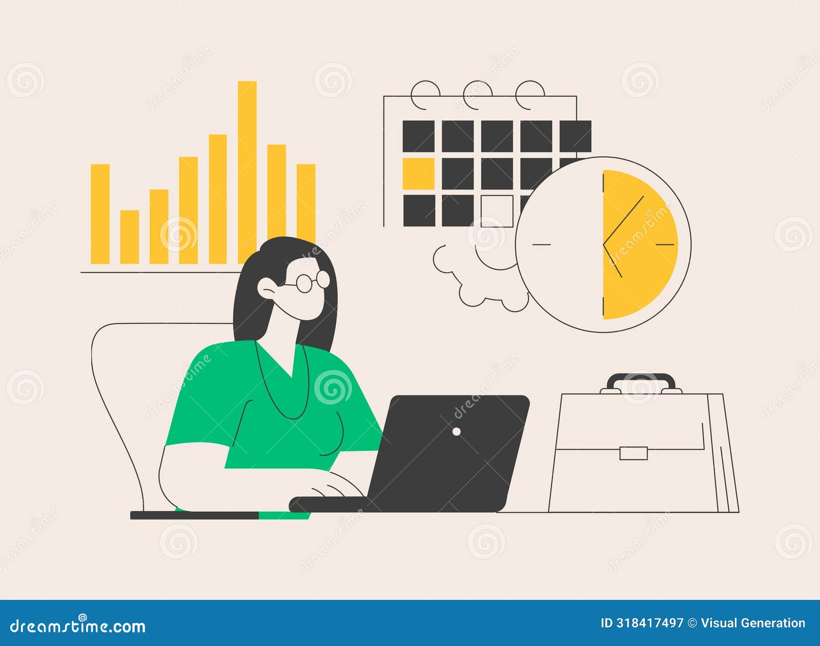 Time And Attendance Tracking System Abstract Concept Vector ... Time And Attendance Tracking System Abstract Concept Vector ...